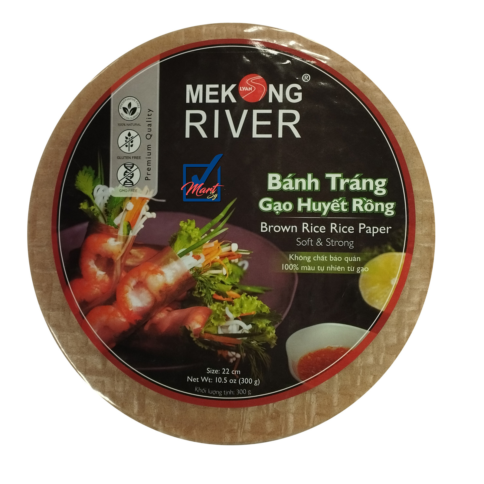 Mekong River Brown rice rice paper (Banh trang gao lut) 22cm | NTUC ...