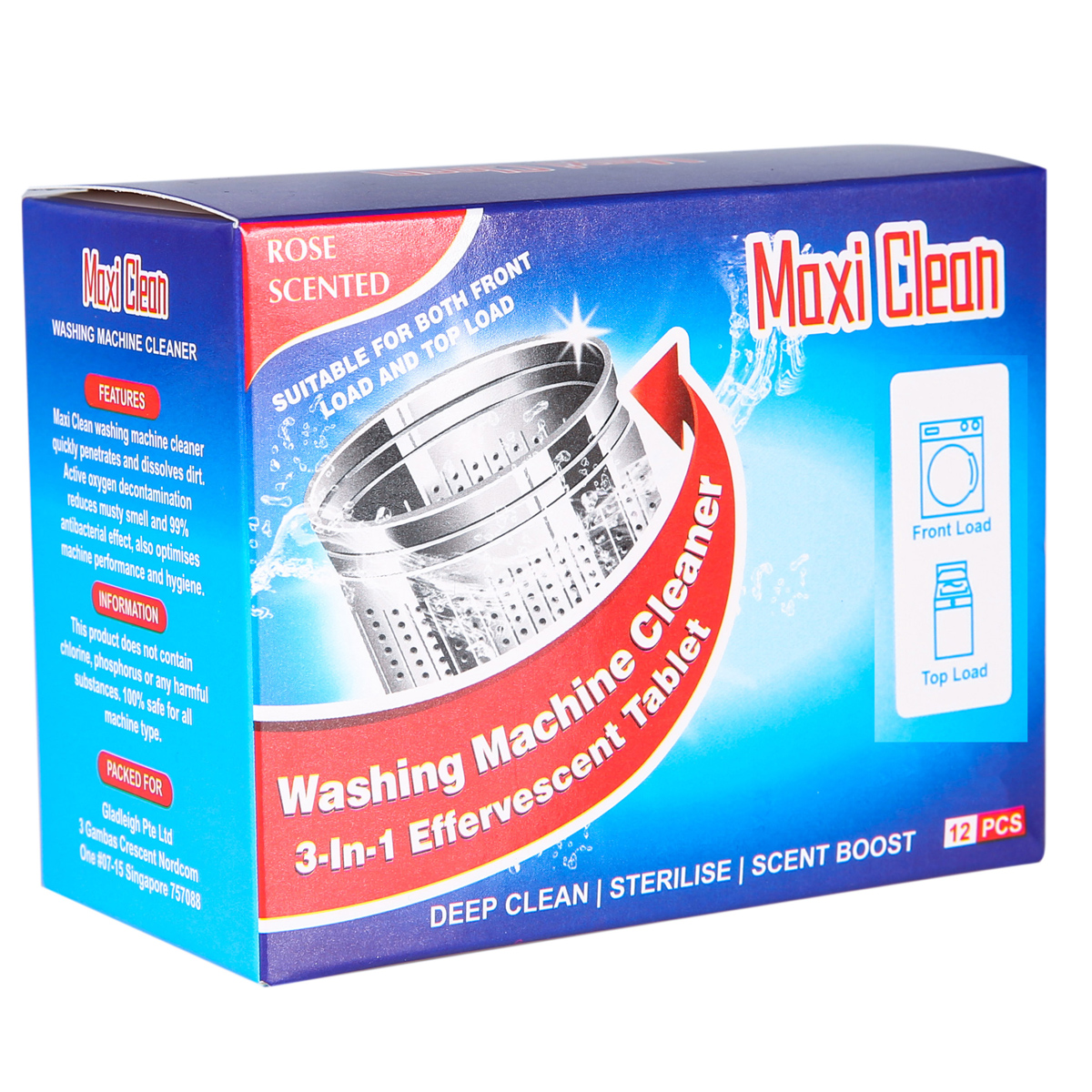 Maxi Clean 3in1 Washing Machine Cleaner Effervescent Tablet | NTUC ...