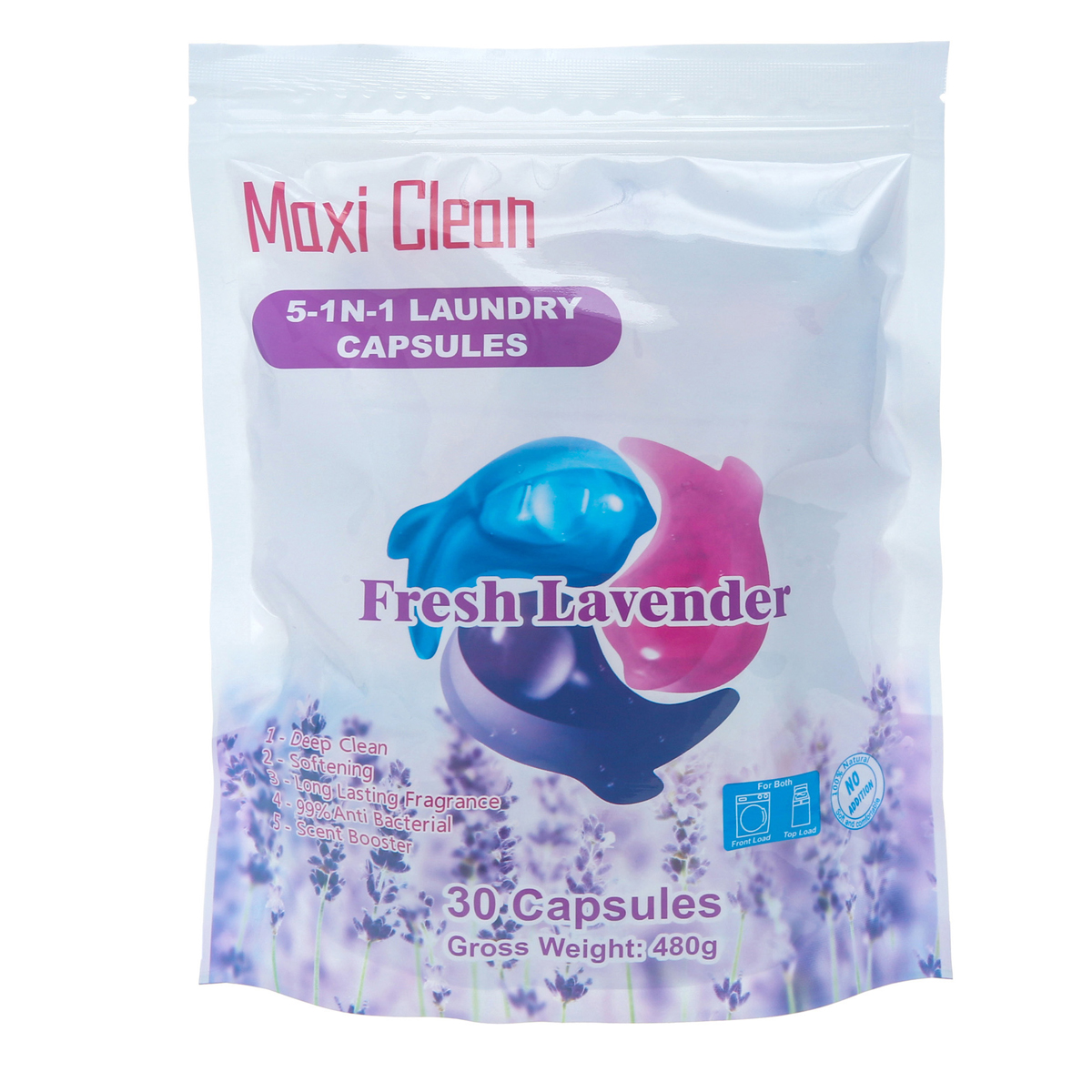 Maxi Clean 5in1 Laundry Capsules Pods Refill - Fresh Lavender | NTUC ...