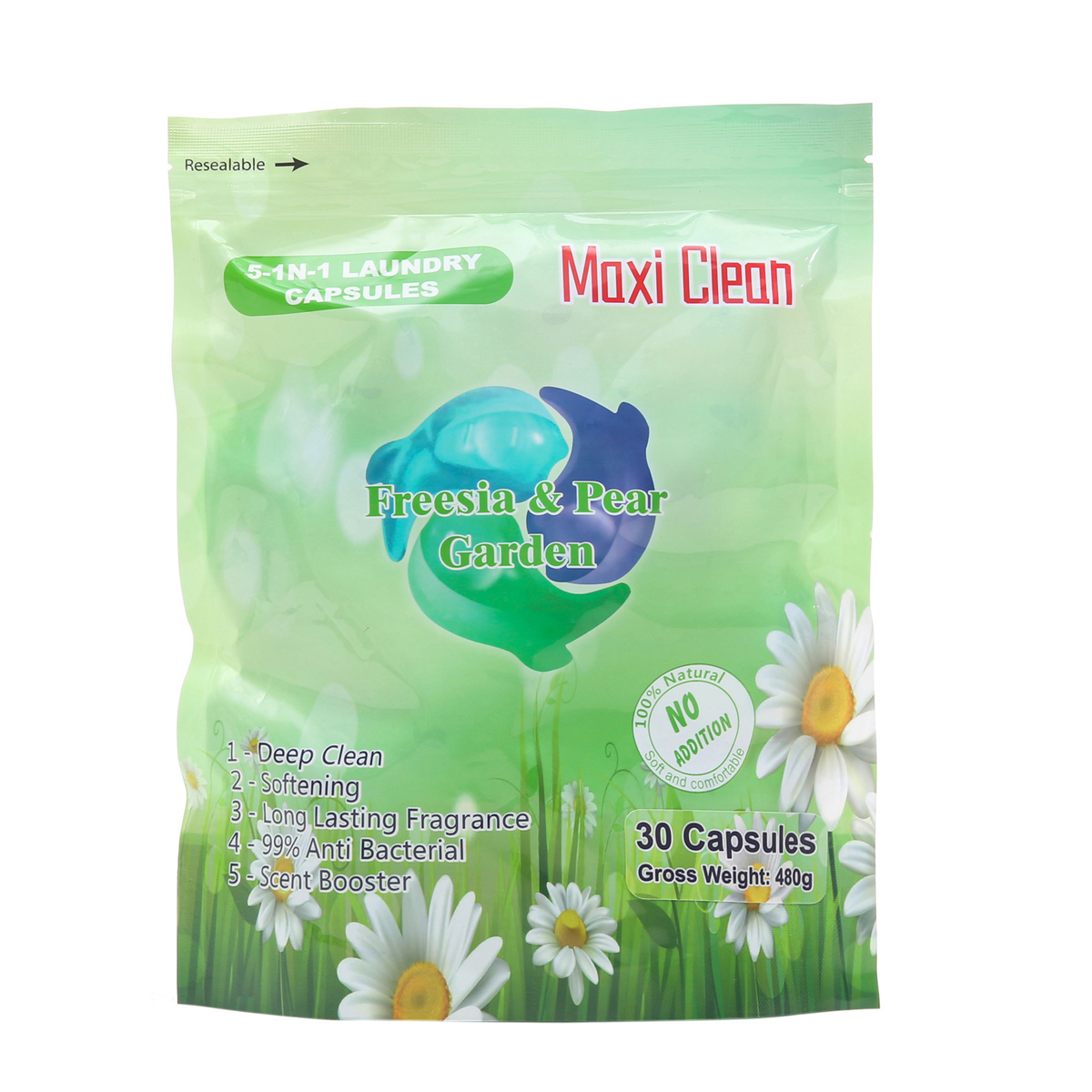 Maxi Clean 5in1 Laundry Capsules Pods Refill - Freesia & Pear | NTUC ...