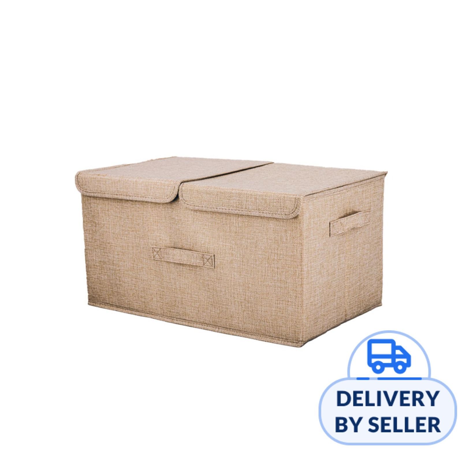 HOUZE Lava Storage Box With Double Open Lid (M) - Beige | NTUC FairPrice