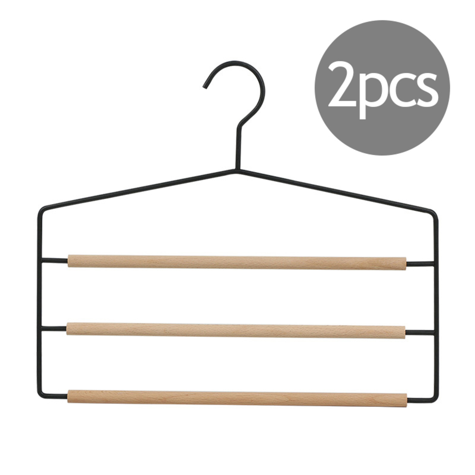 Sweet Home Multilayer Solid Wood Pants Rack - Black | NTUC FairPrice