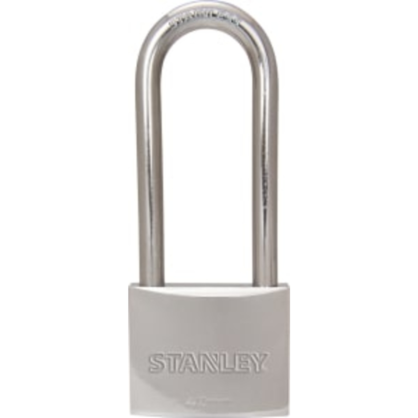Stanley Solid Brass Long Shackle Chrome Coated Padlock | NTUC FairPrice