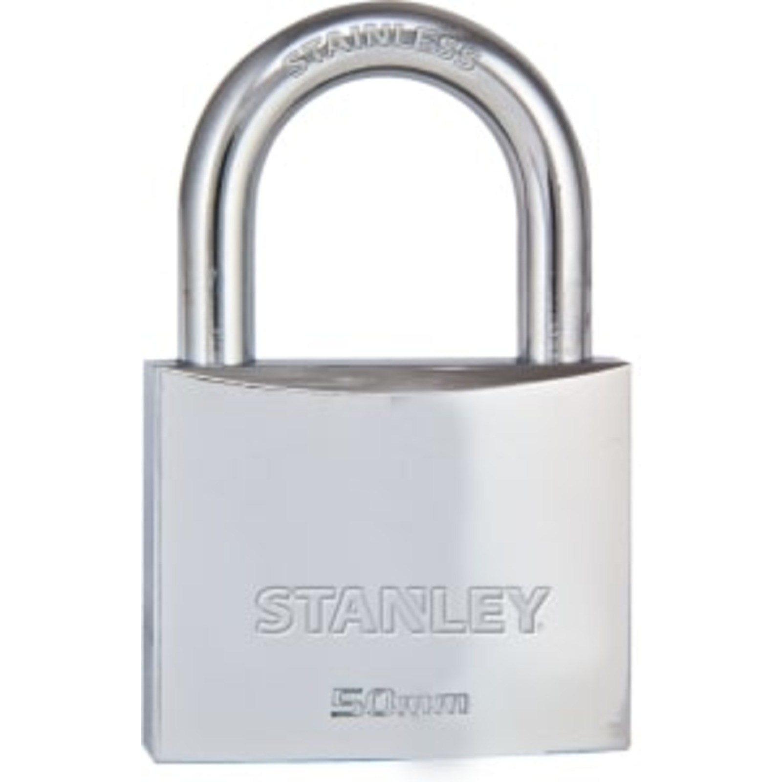 Stanley Solid Brass Standard Shackle Chrome Coated Padlock | NTUC FairPrice