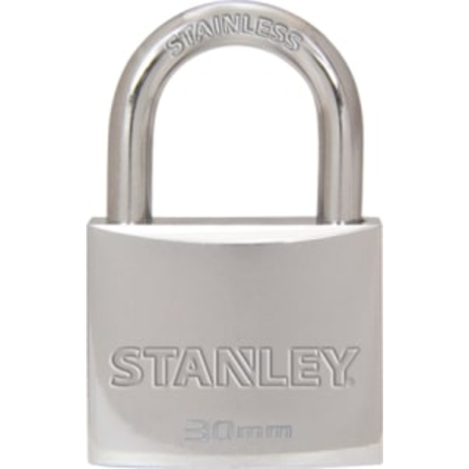 Stanley Solid Brass Standard Shackle Chrome Coated Padlock | NTUC FairPrice