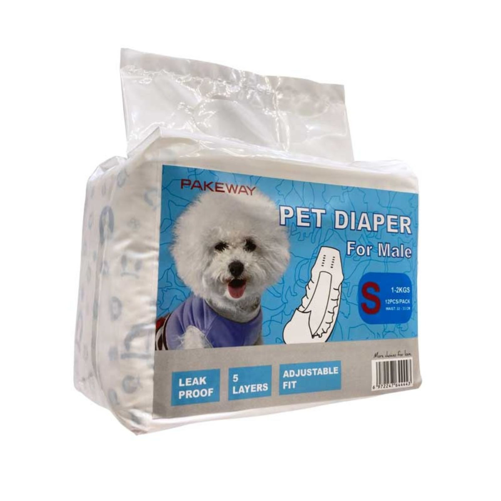 Pakeway Male Pet Diaper Wrap (Small) (22-33Cm) | NTUC FairPrice