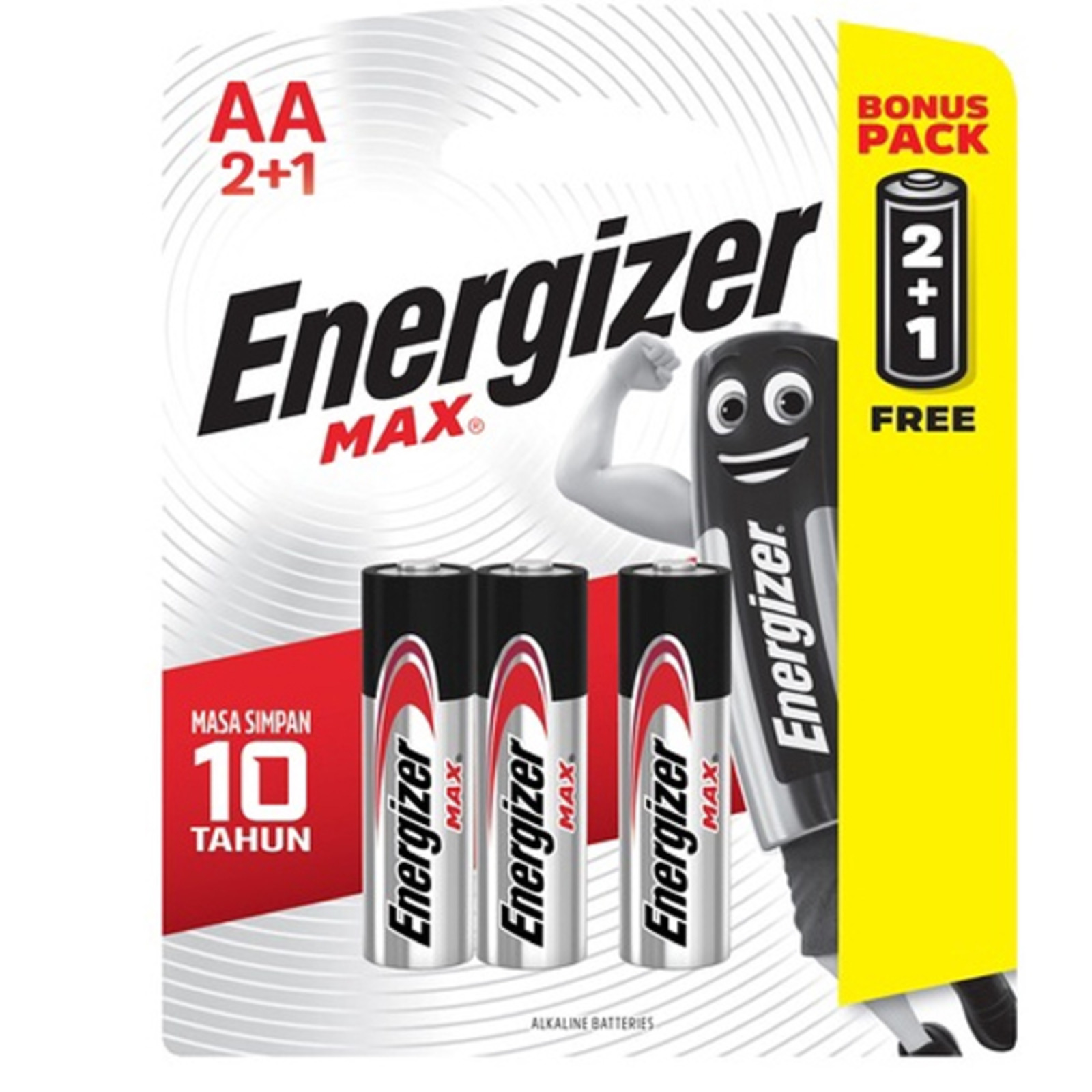 Energizer MAX AA Battery 1.5V AA LR6- Pack 2+1 | NTUC FairPrice