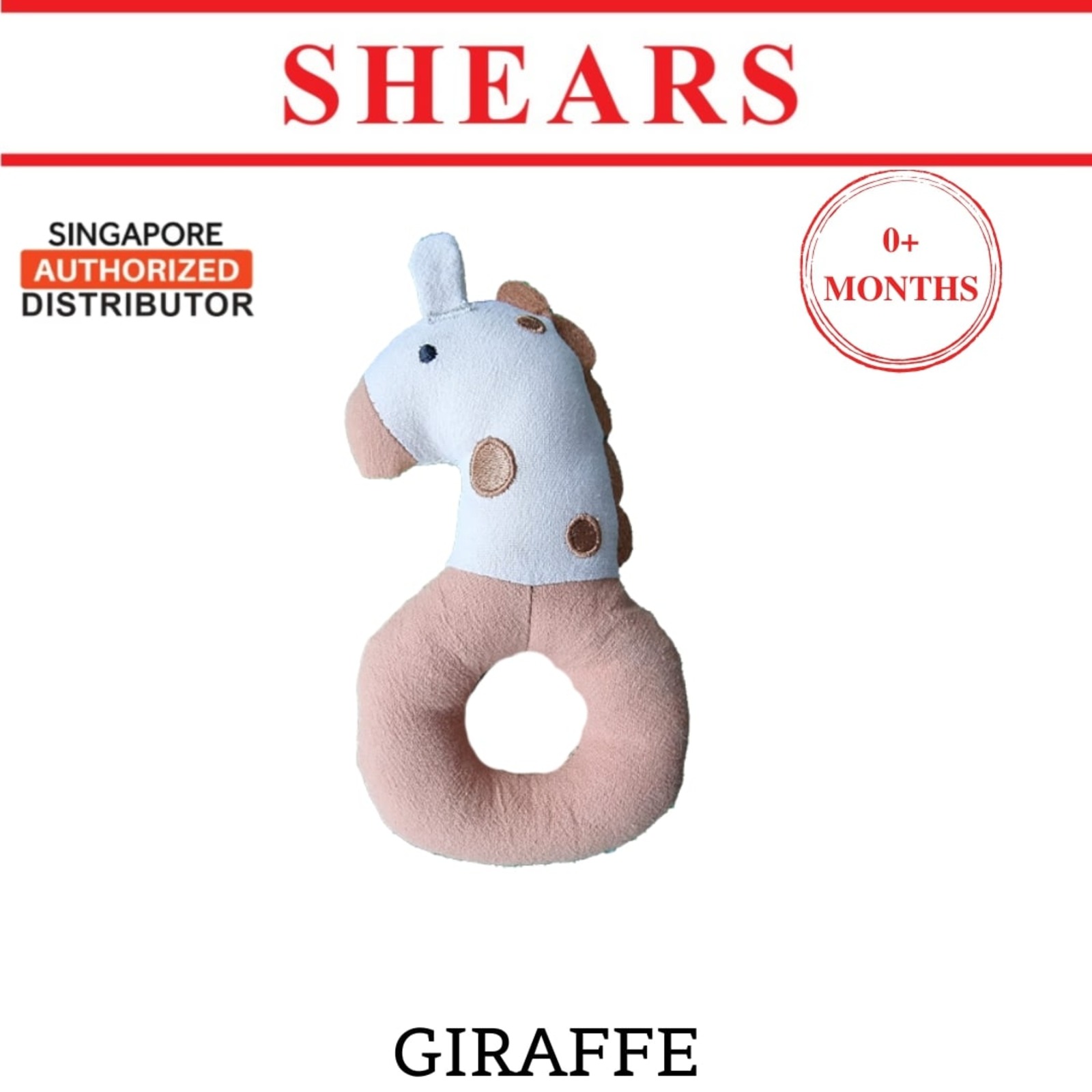 Shears Baby Soft Toy Jordan Ring Rattle Gill the Giraffe | NTUC FairPrice