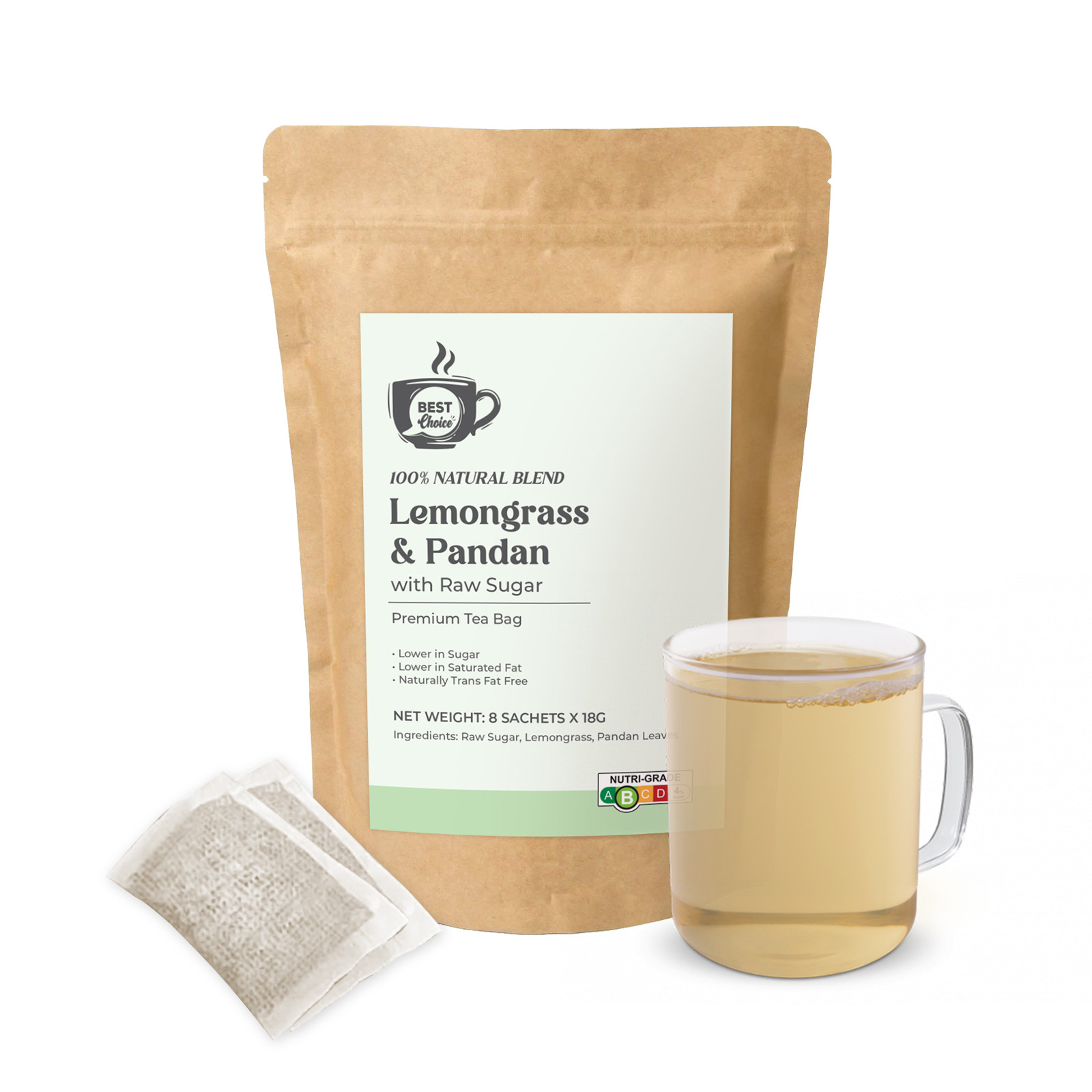 BEST Choice Lemongrass & Pandan Tea (Raw Sugar) | NTUC FairPrice