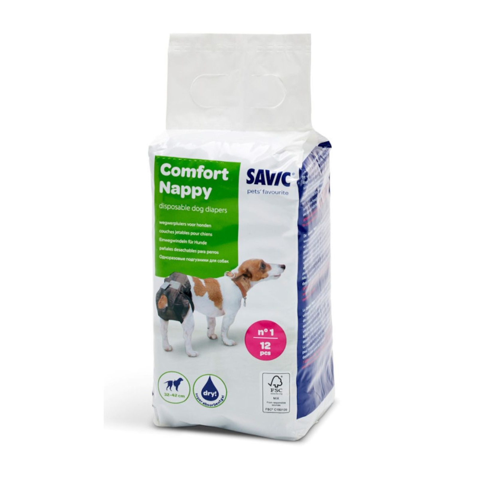 Savic Comfort Nappy Diaper Size 1 (32-42cm) 12pcs | NTUC FairPrice