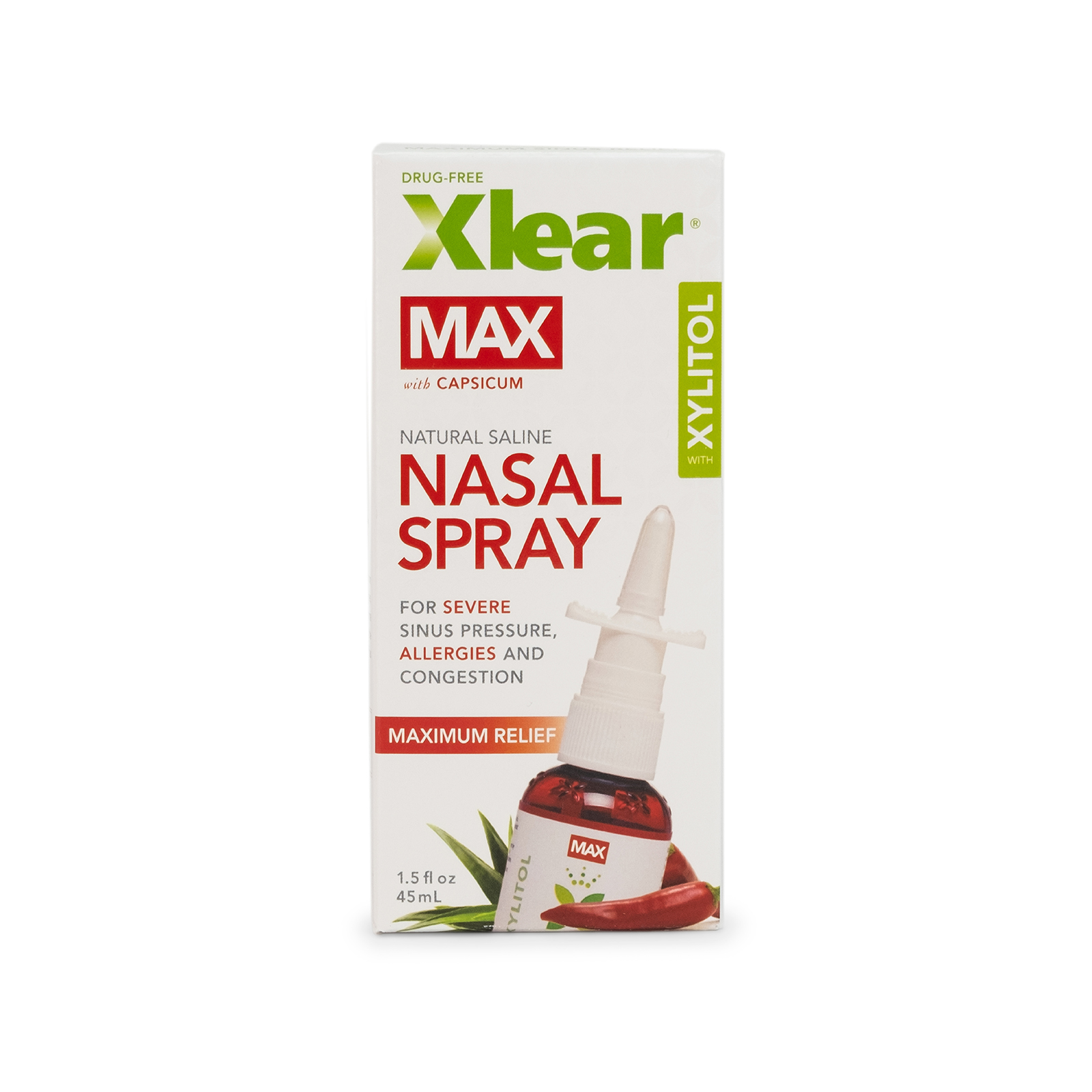 Xlear MAX Saline Nasal Spray with Capsicum and Xylitol | NTUC FairPrice
