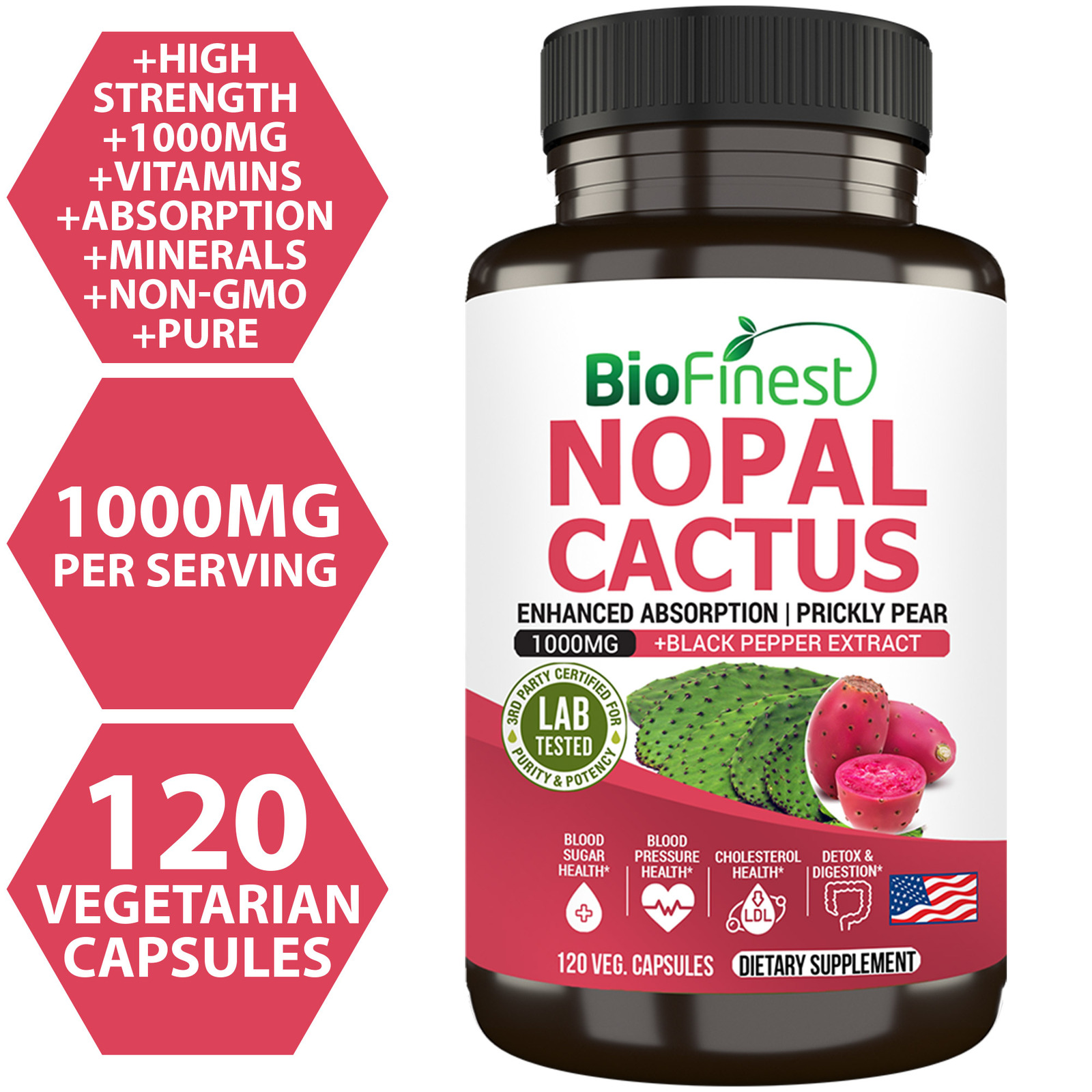 Biofinest Nopal Cactus 1000mg Supplement Diabetes Blood Sugar | NTUC ...