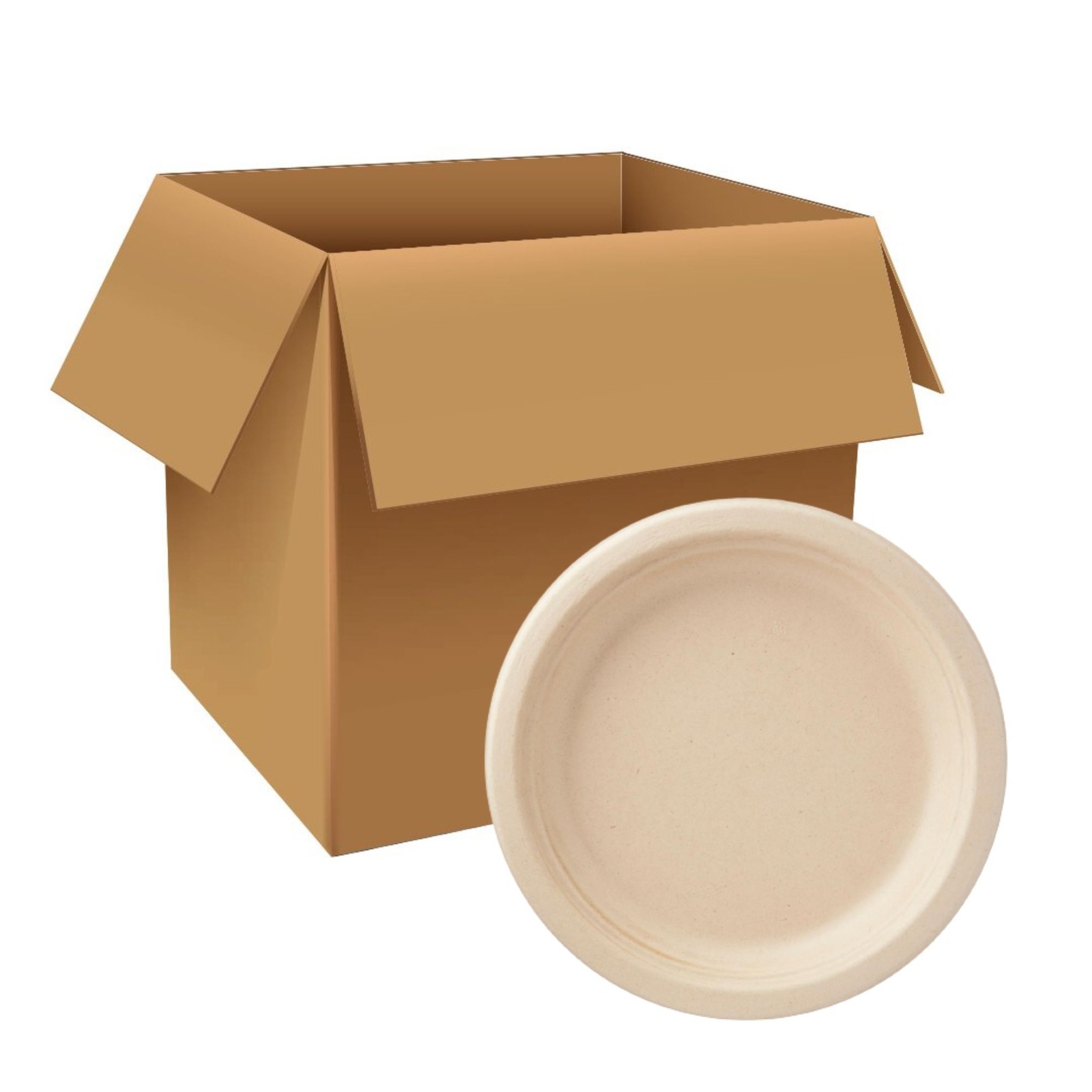 eco u 9 Inch Wheat Straw Round Plates Biodegradable (Carton) | NTUC ...