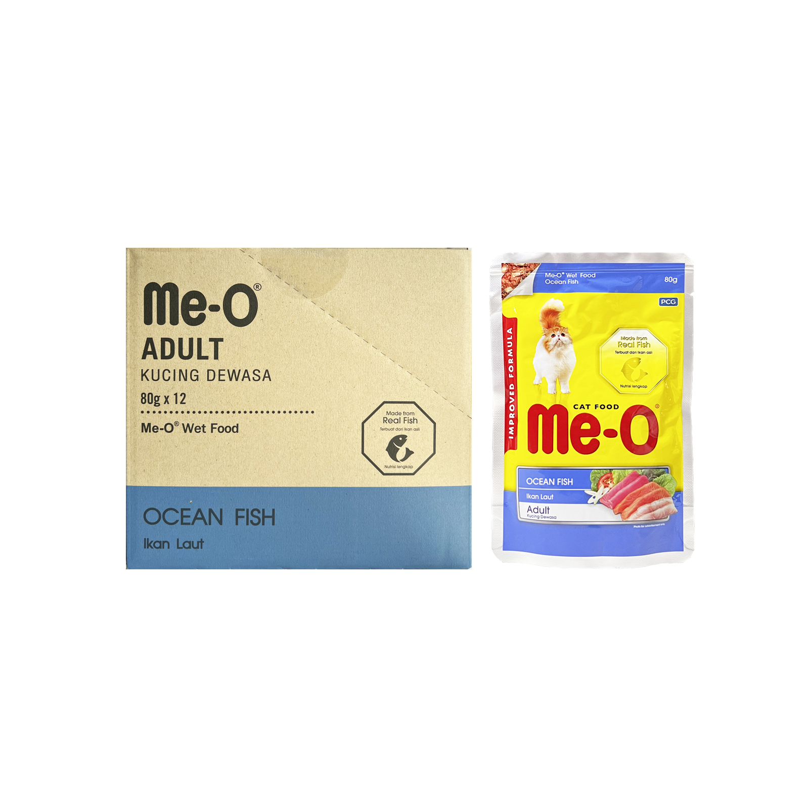 Me-O Pouch Adult Cat Food - Ocean Fish | NTUC FairPrice