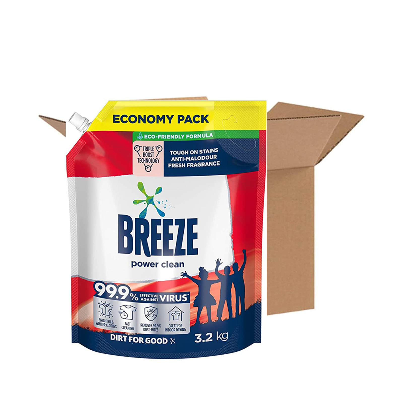 Breeze Power Clean Economy Pack Liquid Detergent | NTUC FairPrice