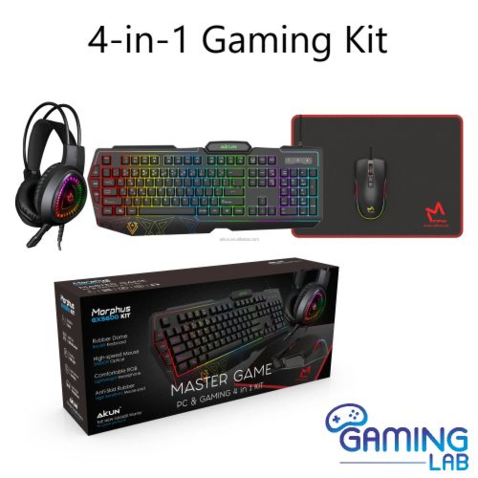 D.LAB 4 In 1 Gaming Combo Kit (GX6100) | NTUC FairPrice
