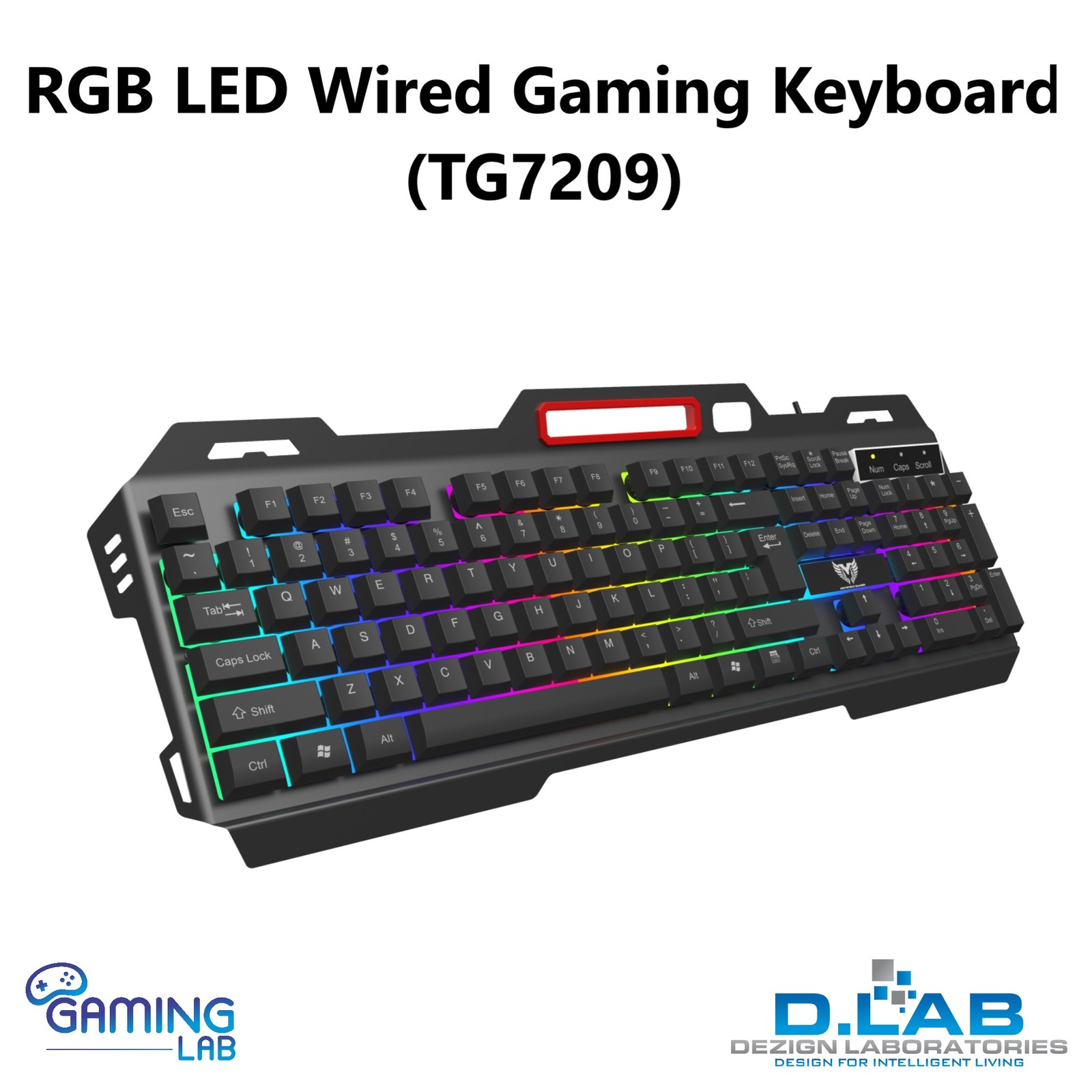 D.LAB RGB LED Wired Gaming Keyboard (TG7209) | NTUC FairPrice