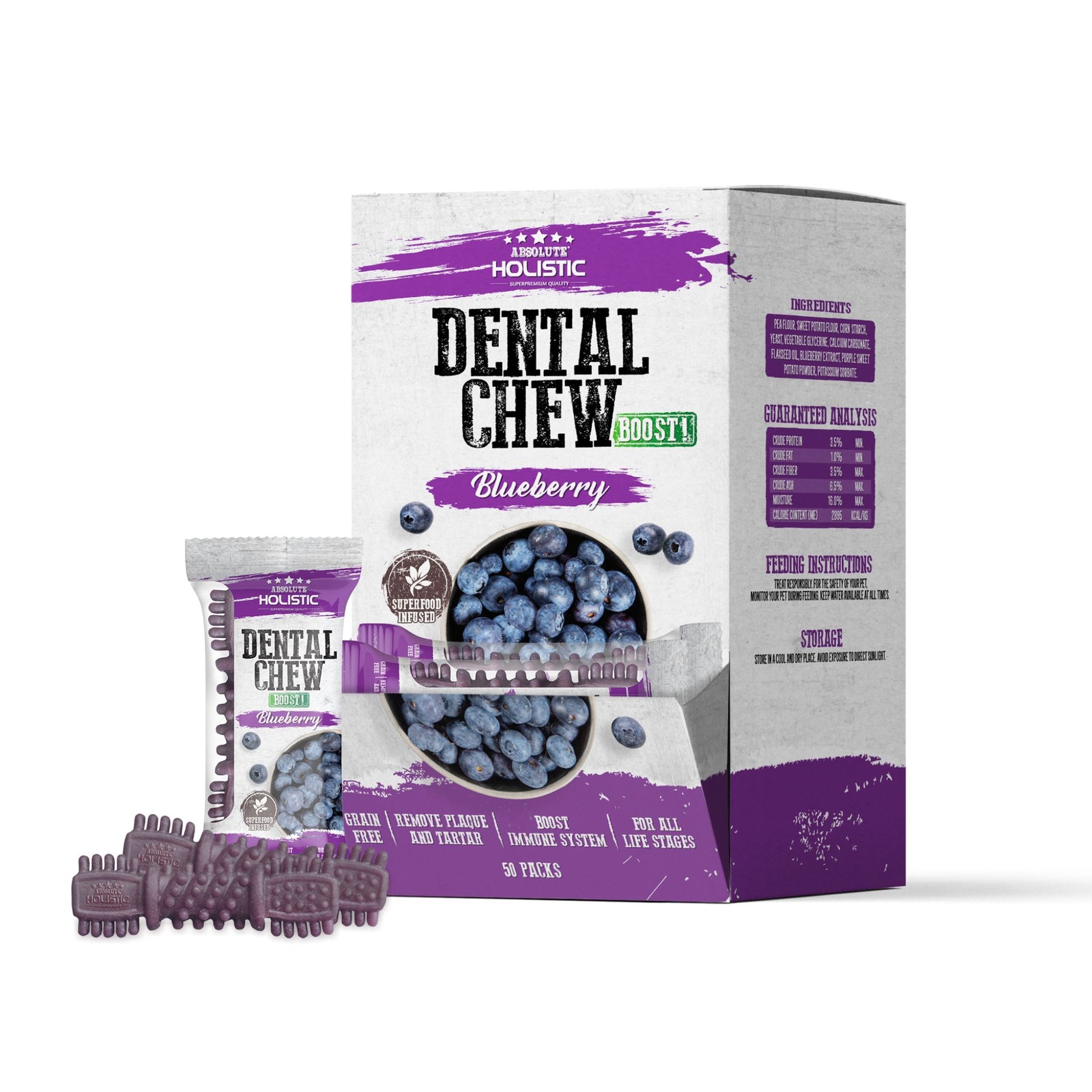 Absolute Holistic Blueberry Boost Dental Chew | NTUC FairPrice