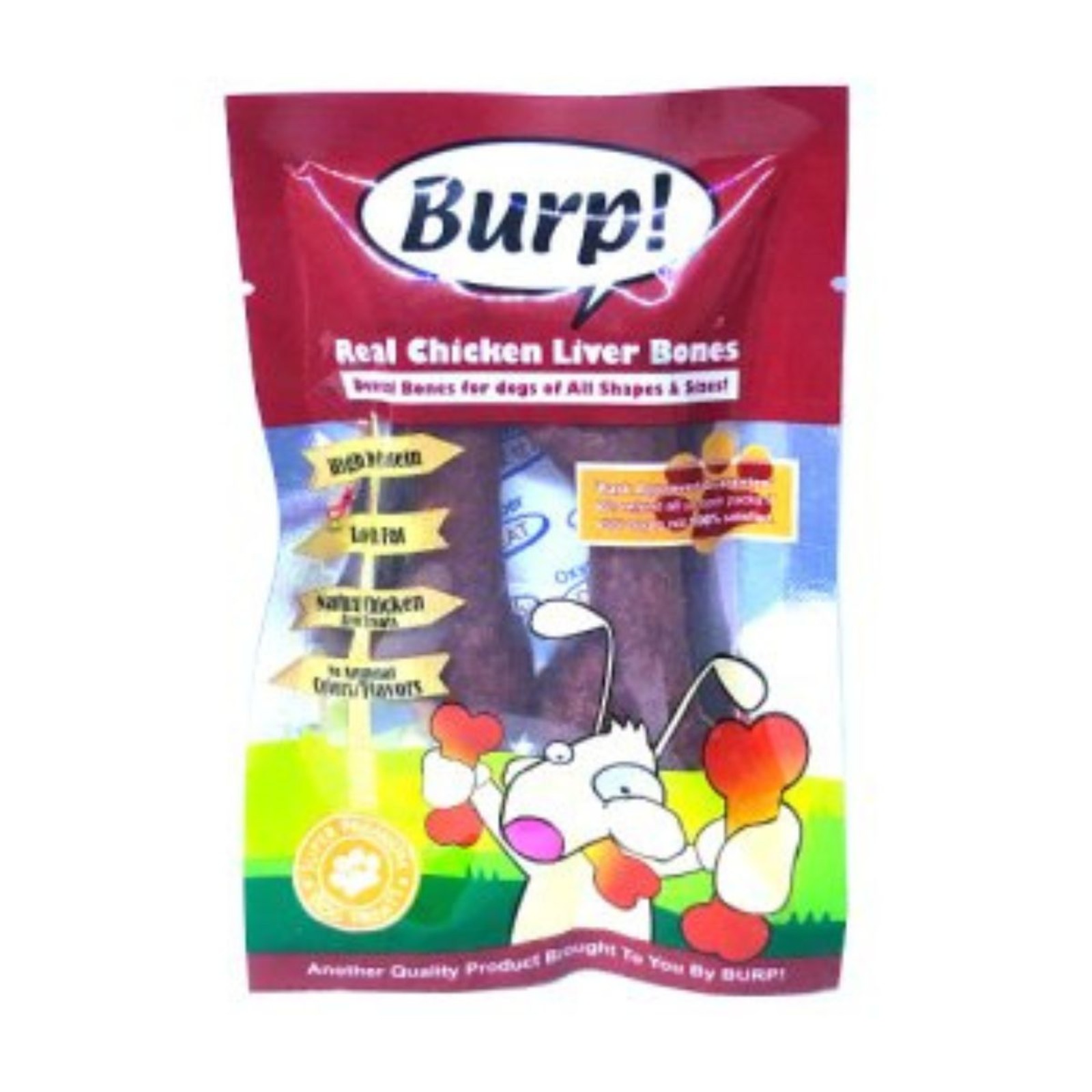 Burp Real Chicken Liver Bones (2pcs/pkt) | NTUC FairPrice