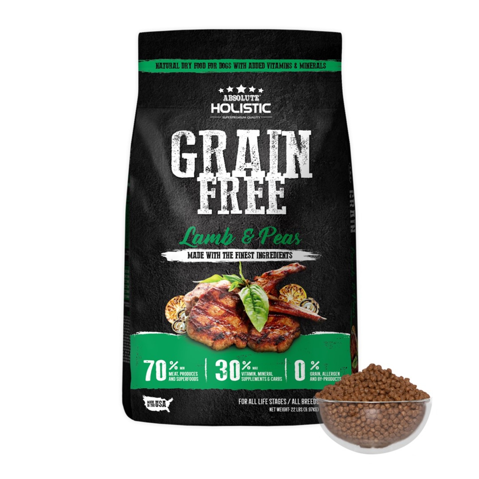 Absolute Holistic Grain Free Dry Dog Food - Lamb And Peas | NTUC FairPrice