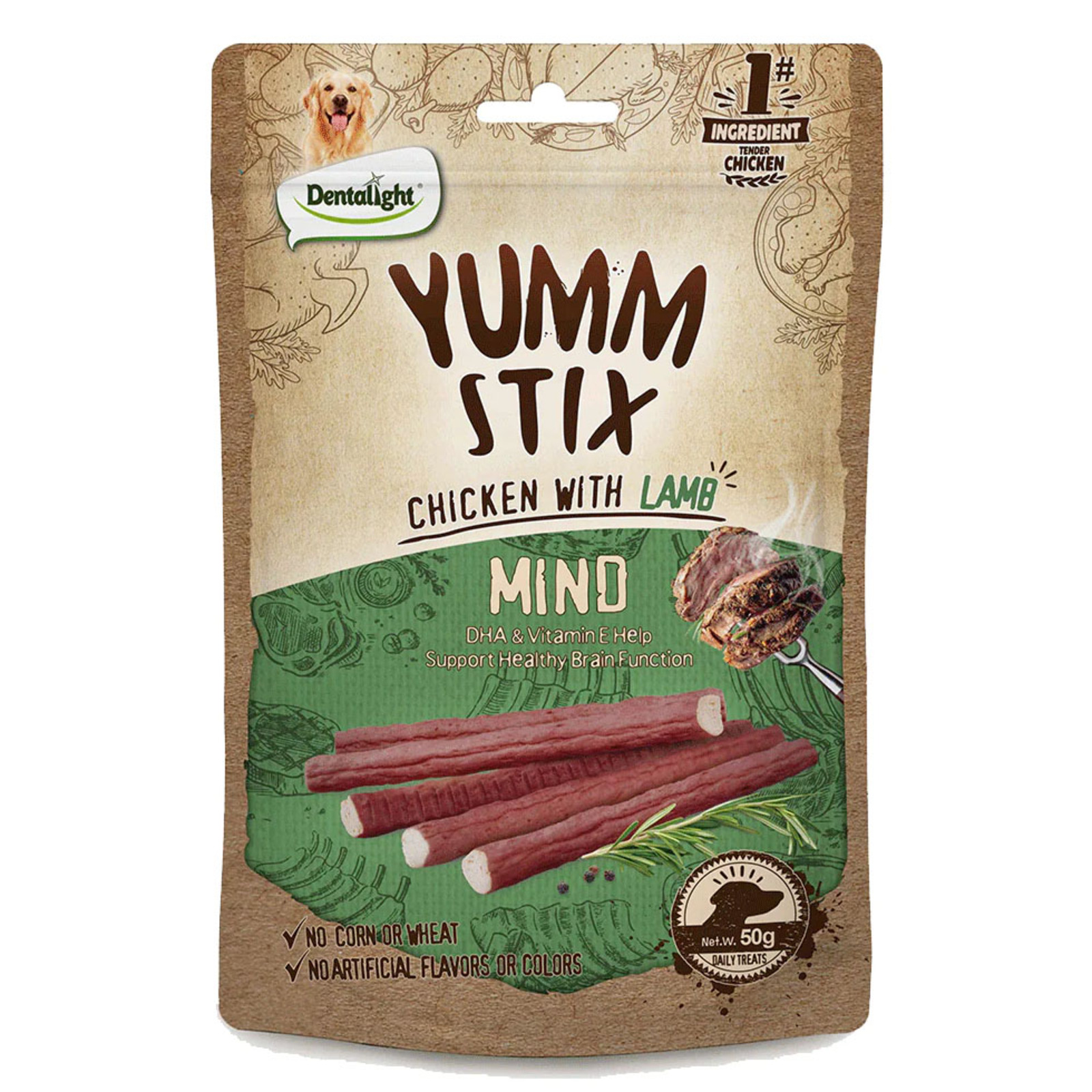 Dentalight Yumm Stix Chicken with Lamb 50g Dog Treat | NTUC FairPrice