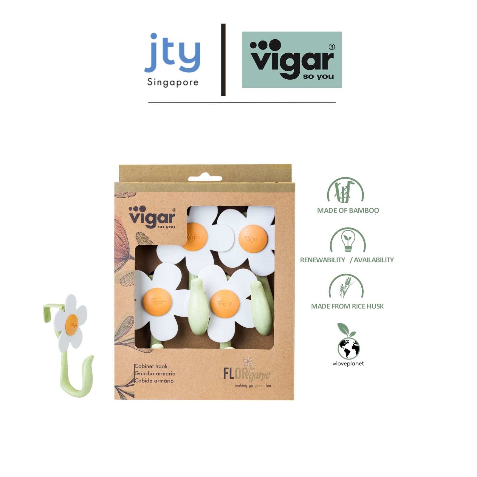 Vigar Florganic Cabinet Hook | NTUC FairPrice