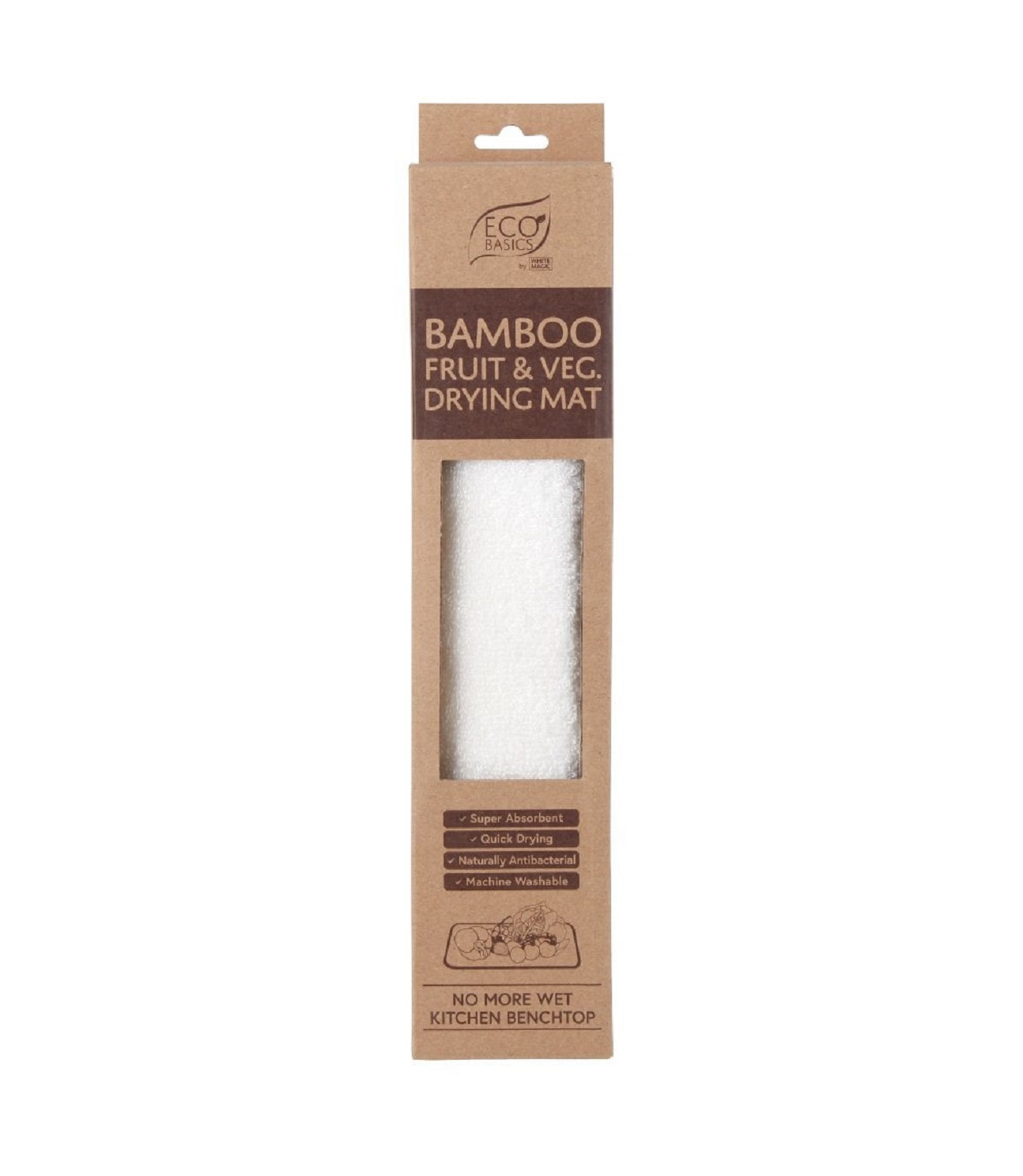 White Magic Eco Basics Bamboo Fruit & Vegetable Drying Mat | NTUC FairPrice