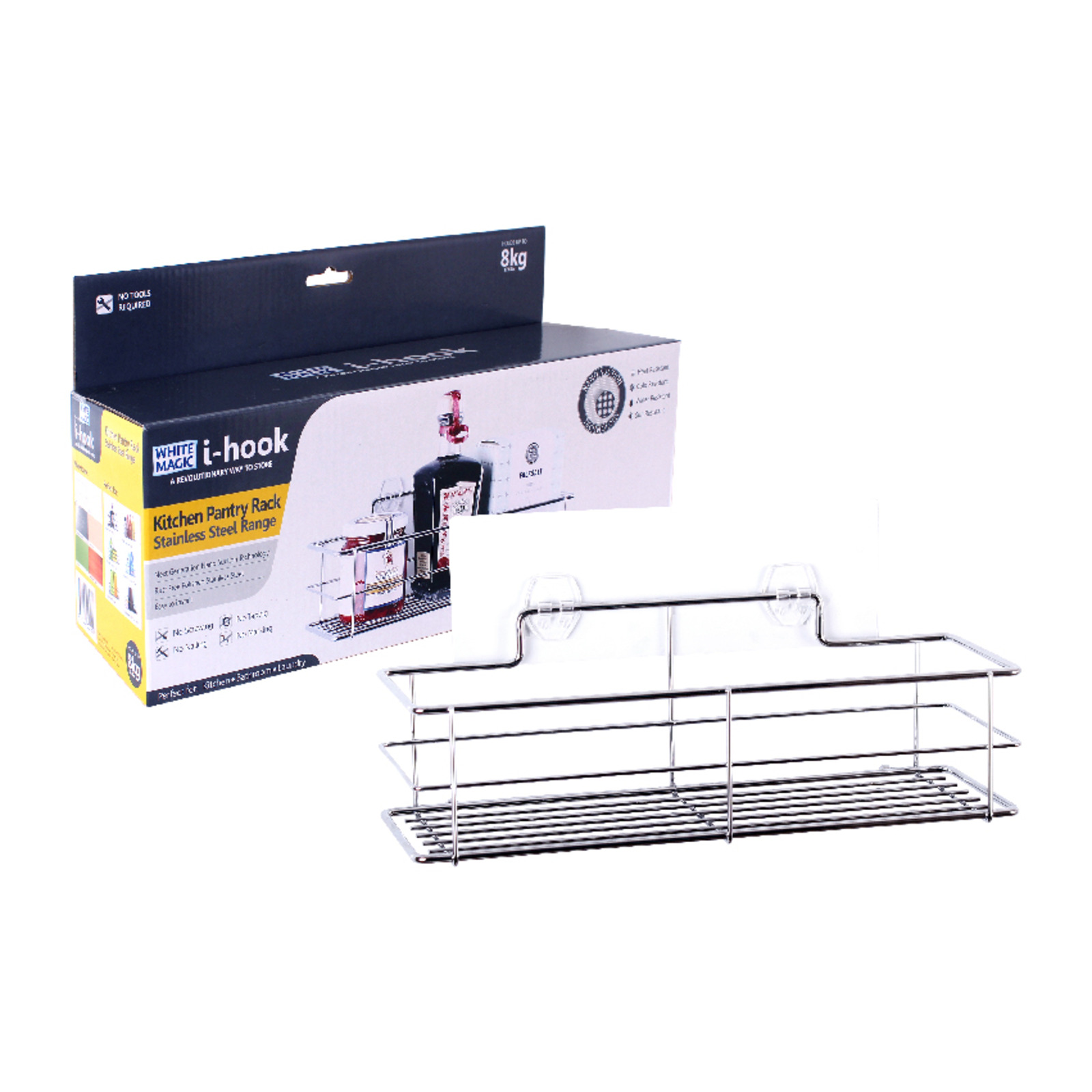 White Magic i-hook Kitchen Pantry Rack Stainless Steel Range | NTUC ...
