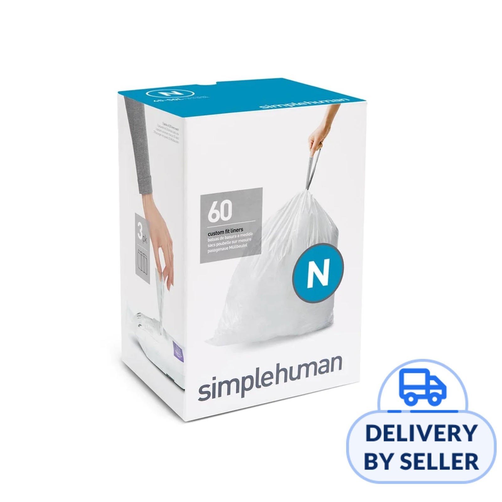 Simplehuman Code N Custom Fit 45-50L Bin Liners (60 Liners) | NTUC ...
