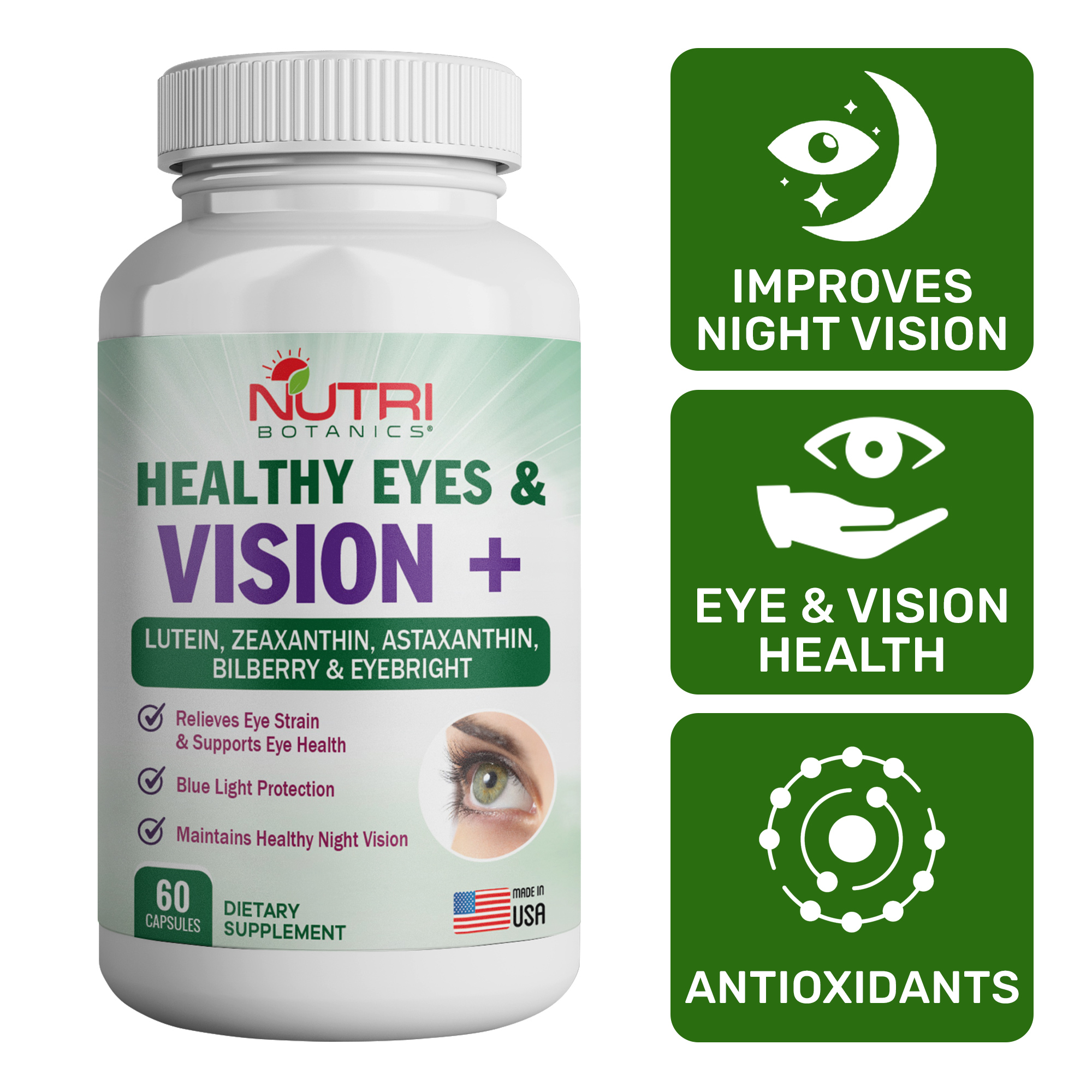 Nutri Botanics Healthy Eye & Vision + Lutein Eye Supplement | NTUC ...
