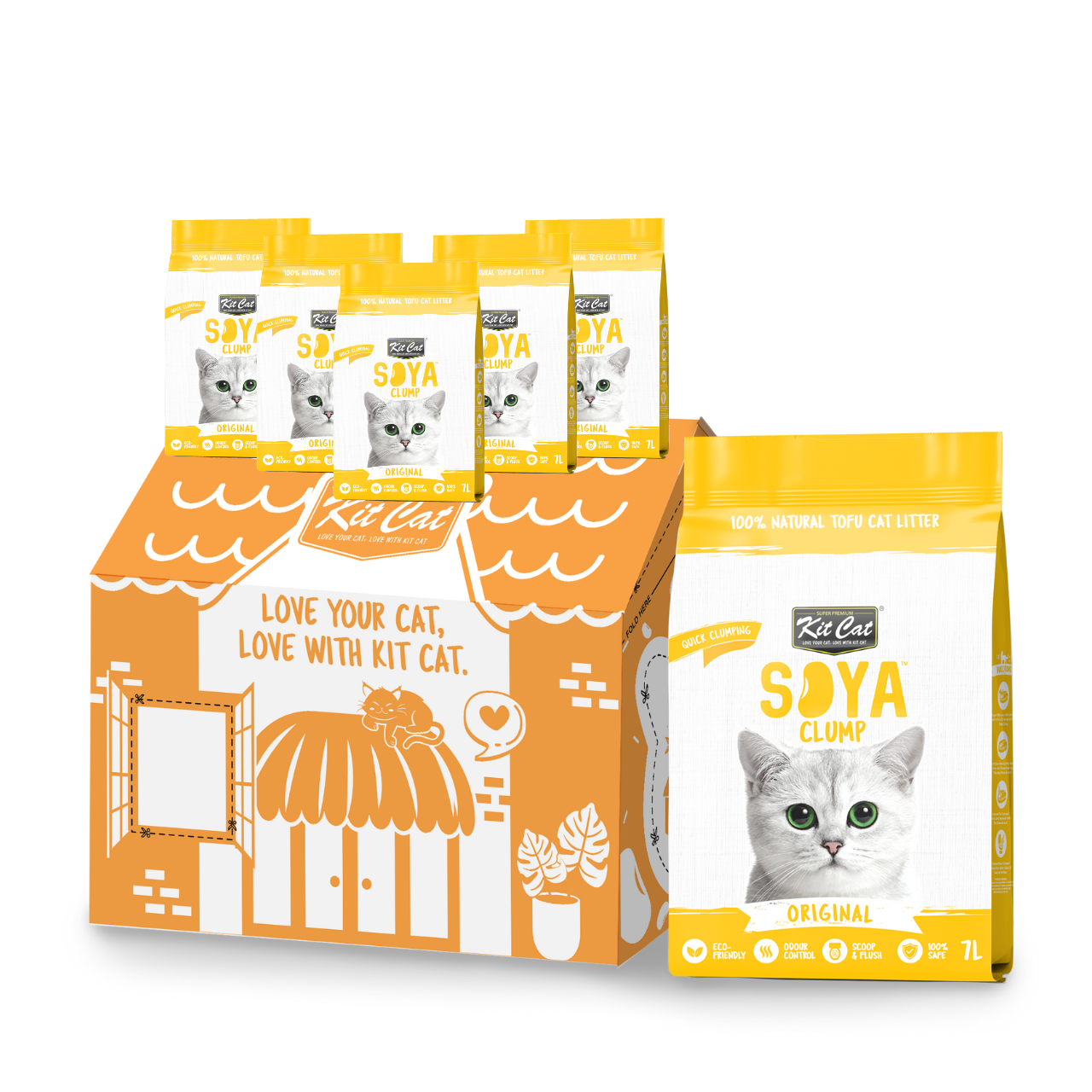 Kit Cat Soya Clump Soybean Cat Litter - Original | NTUC FairPrice