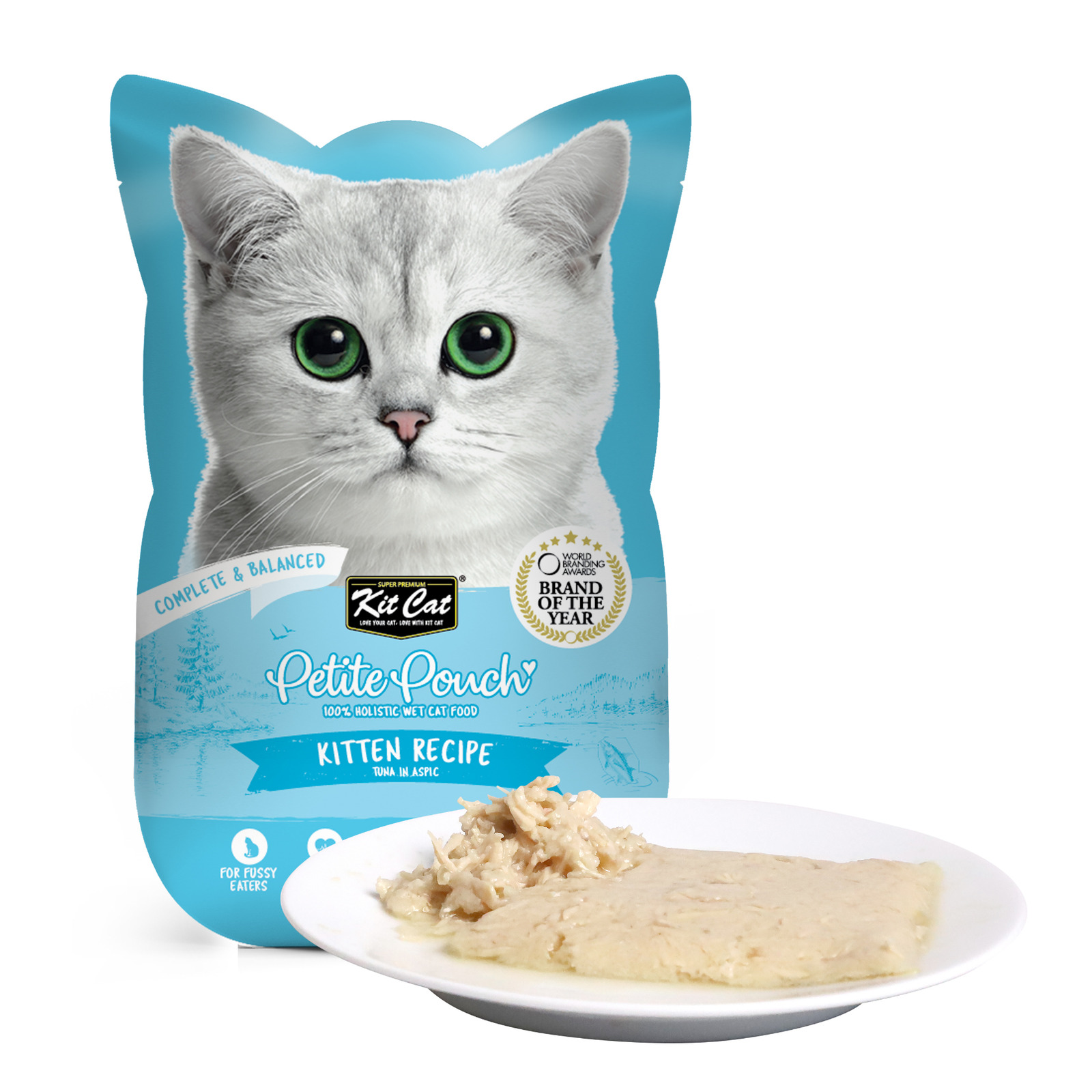 Kit Cat Petite Pouch For Cats - Kitten Tuna in Aspic | NTUC FairPrice