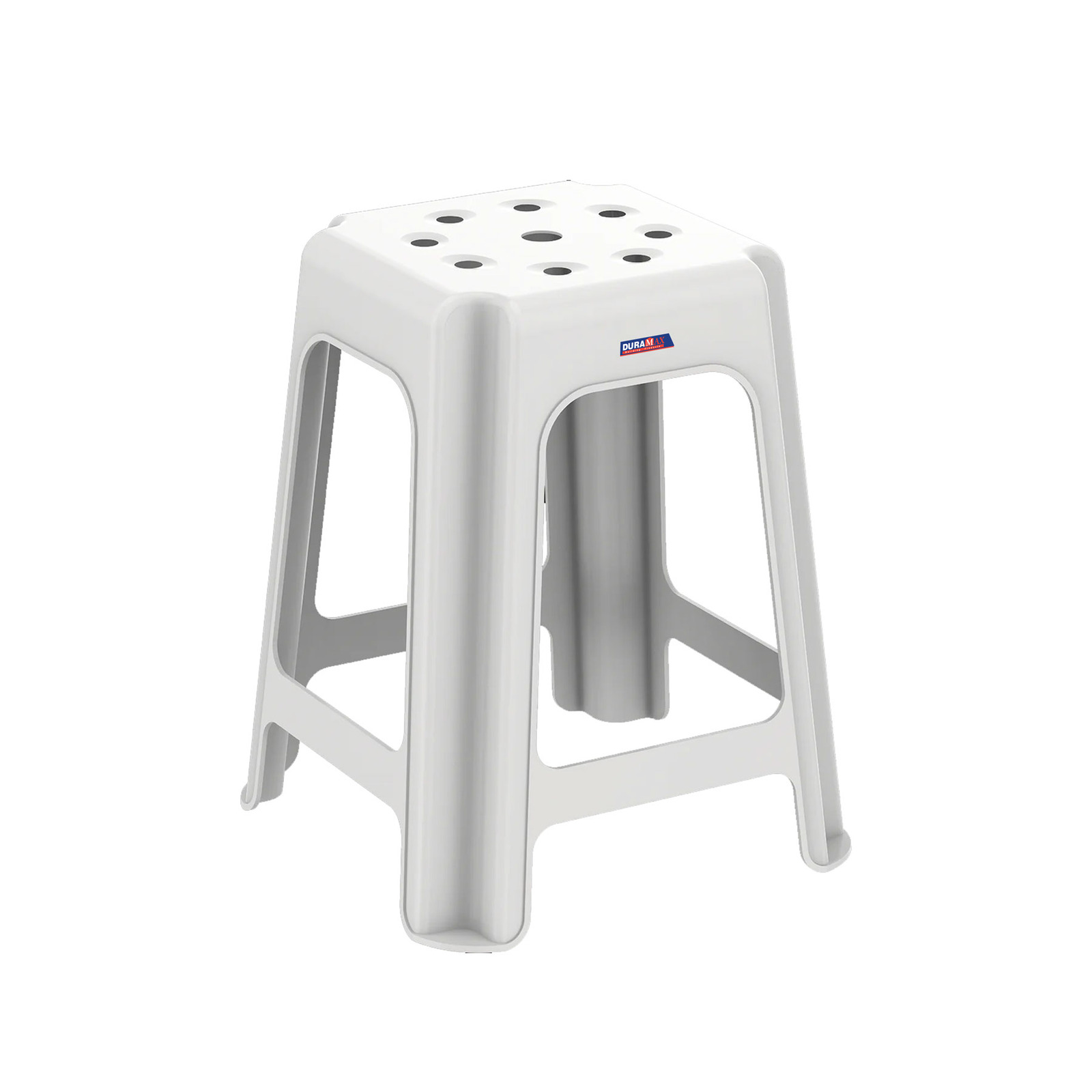 Duramax Square Stool / Chair - White | NTUC FairPrice