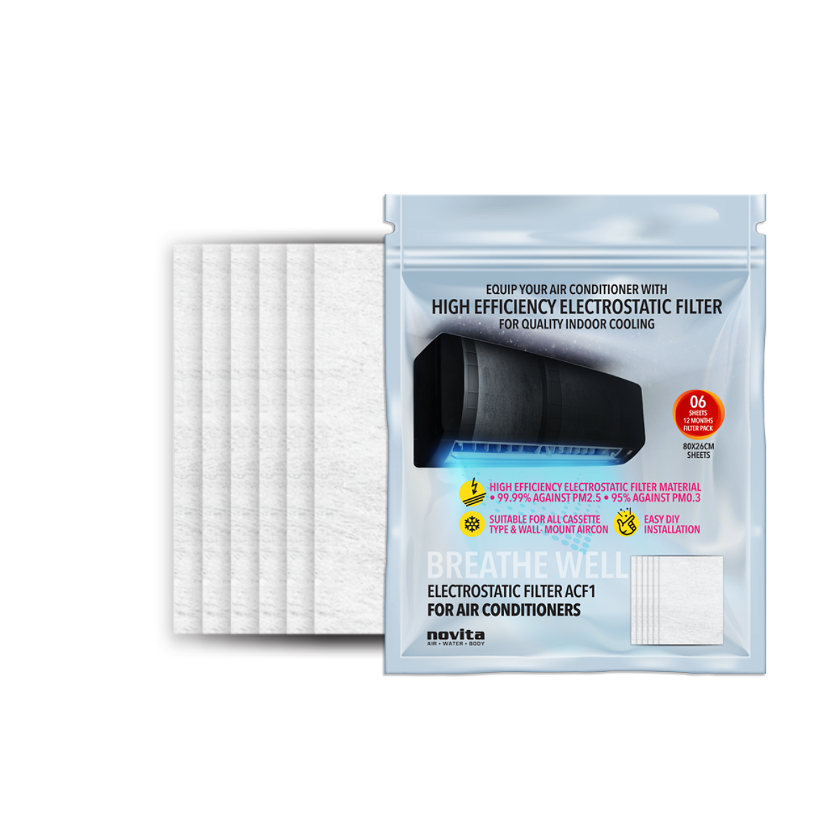 novita Air Conditioners Electrostatic Filter ACF1 | NTUC FairPrice