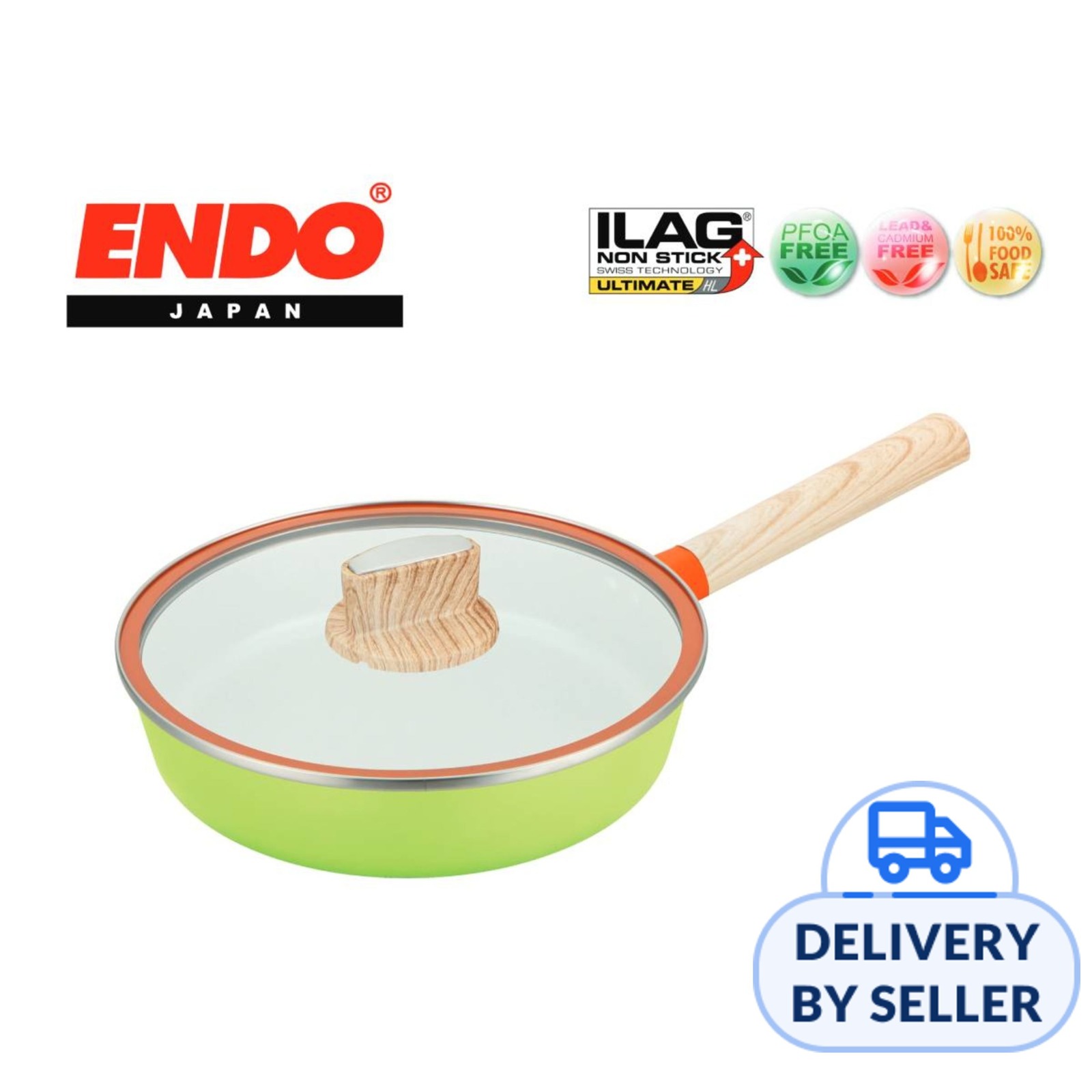 Endo Botanical Cookware Collection 24cm I.H Frying Pan + Lid | NTUC ...