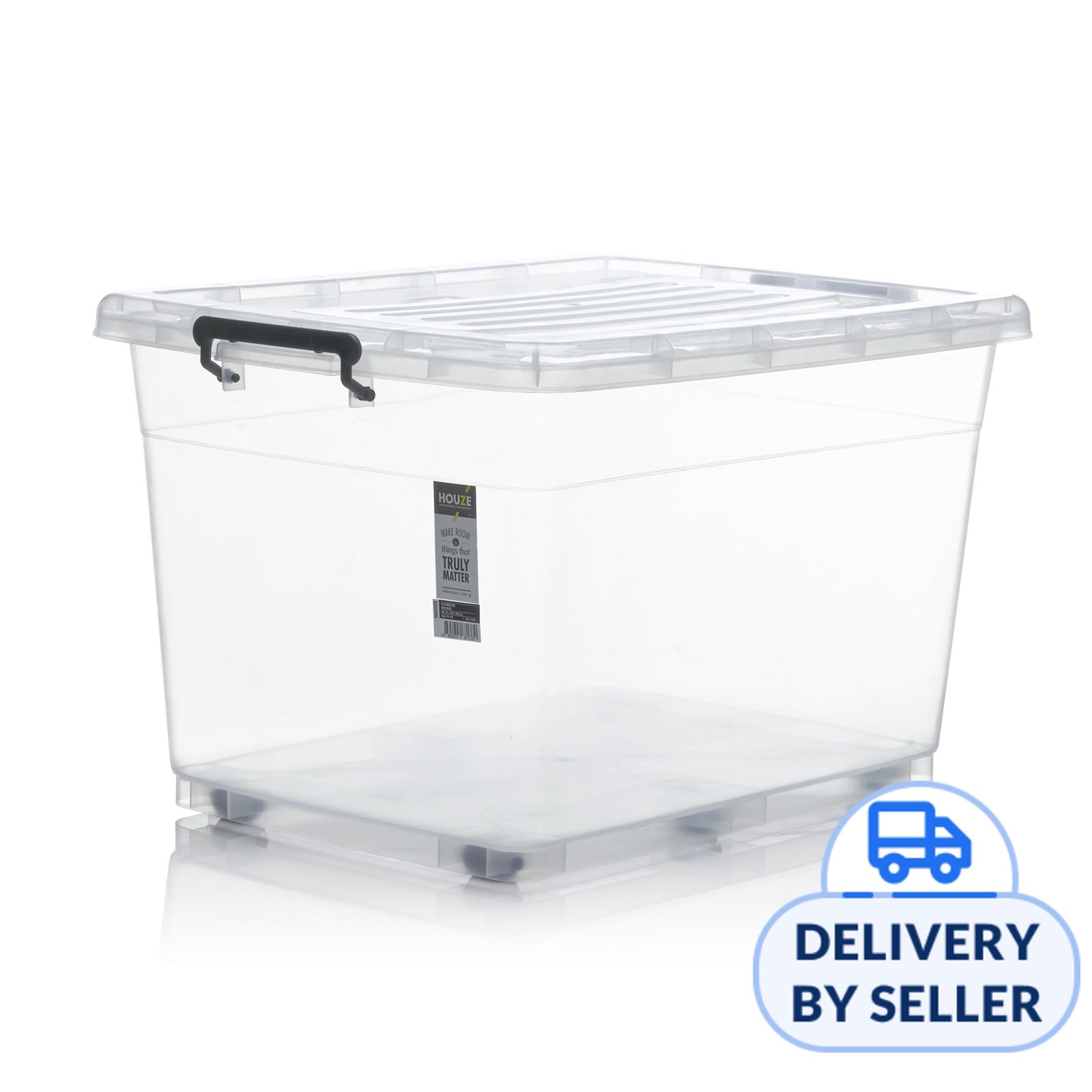 HOUZE 'ESSENTIALS' 95L Storage Box with Wheels | NTUC FairPrice
