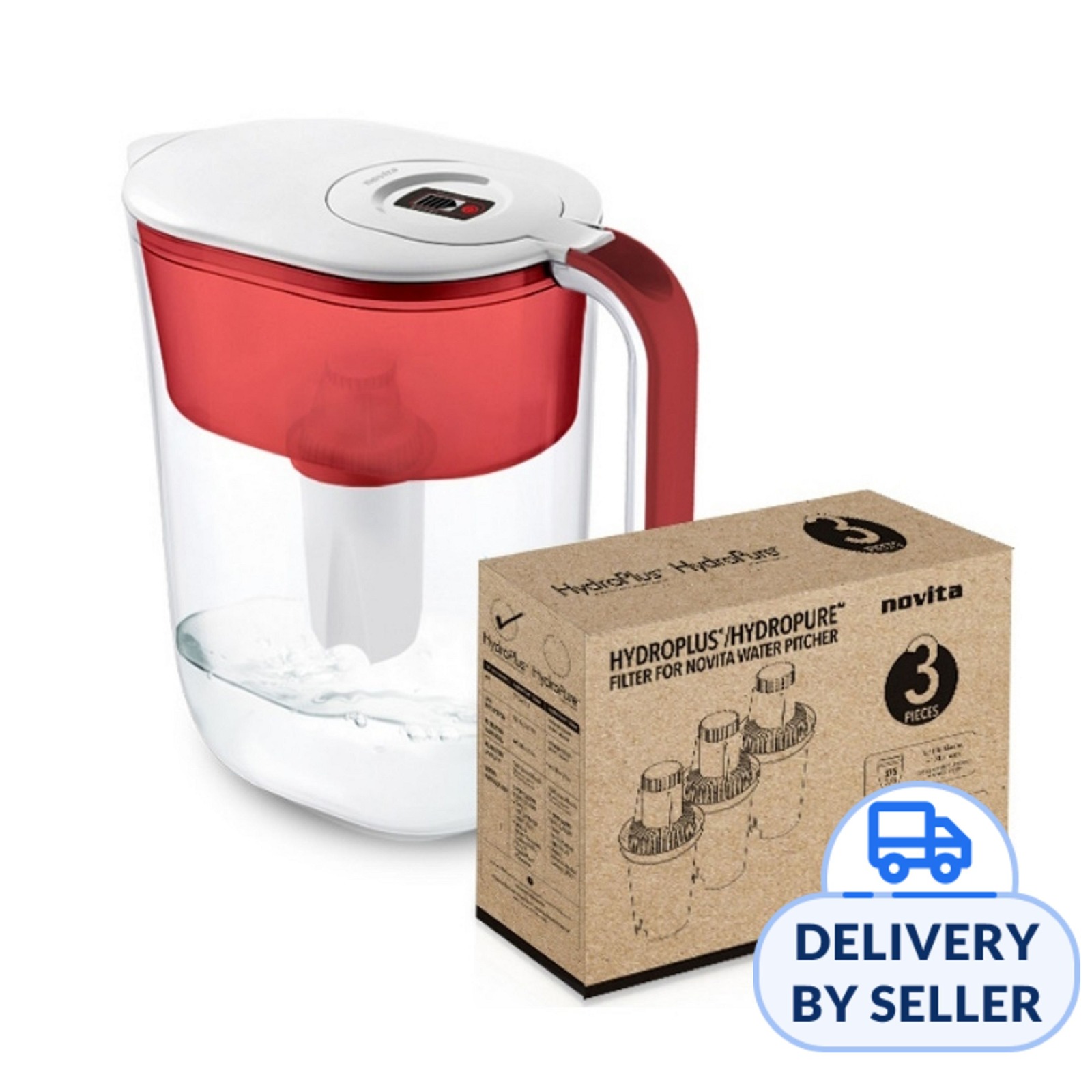 novita HydroPlus Water Pitcher NP120 Bundle - Passion Red | NTUC FairPrice
