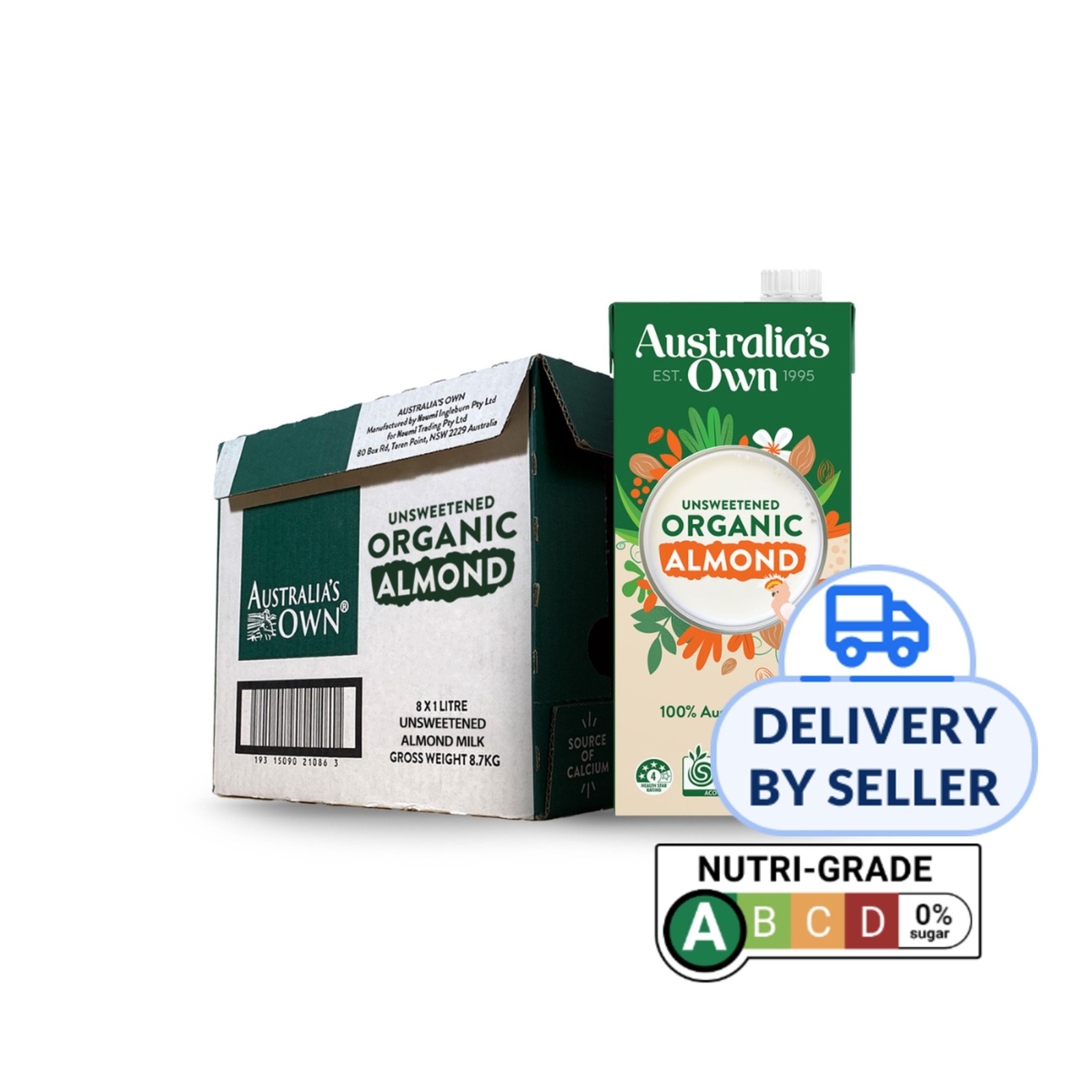 Australia's Own Organic Almond Milk Unsweetened | NTUC FairPrice