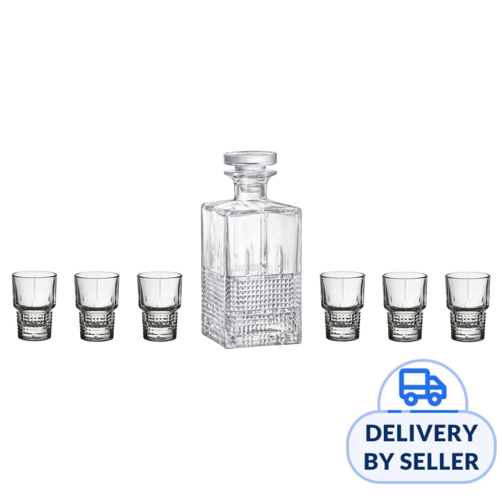 Bormioli Rocco Novecento Whisky Decanter 7-Piece Set | NTUC FairPrice