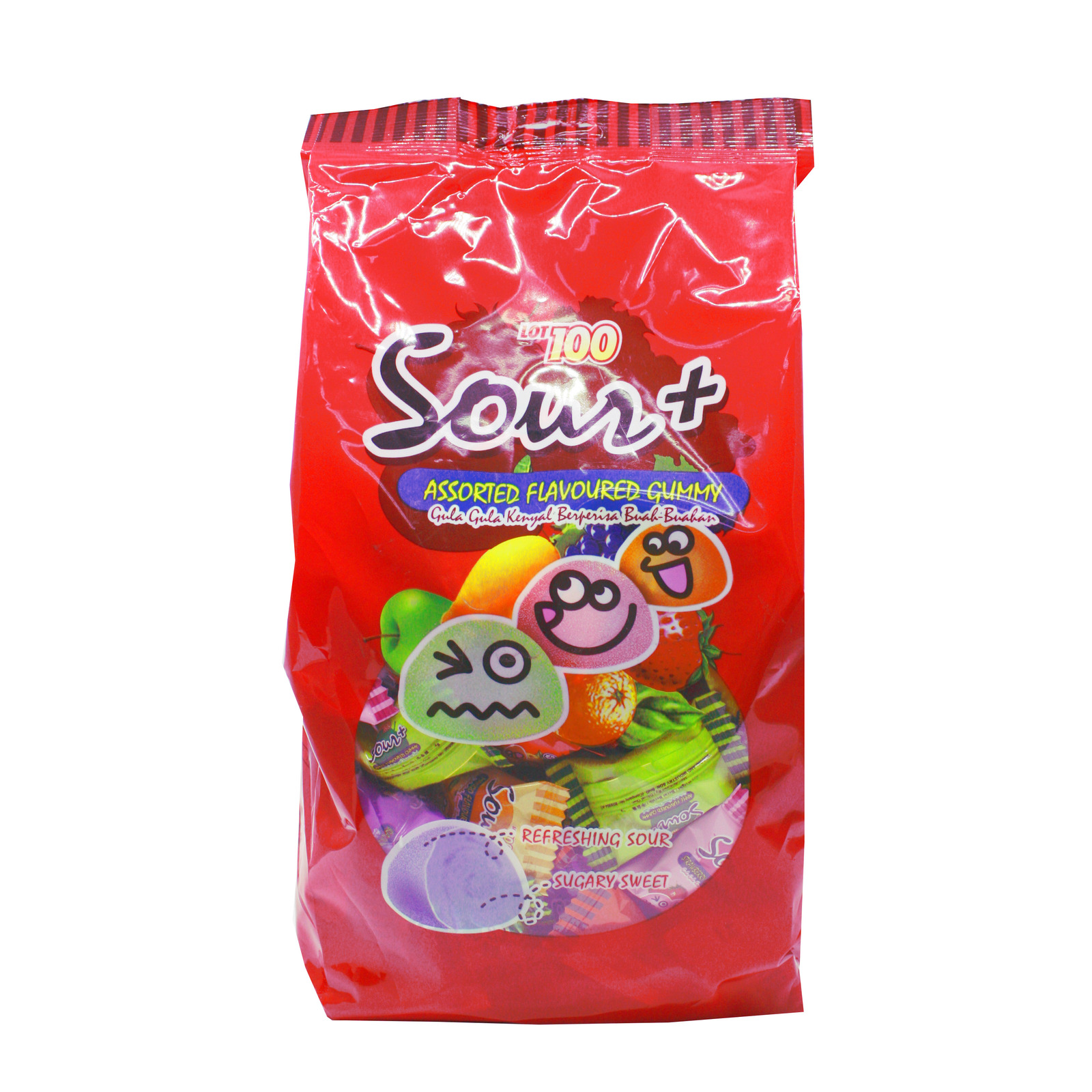 Lot 100 Sour+ Gummy Asst - 580G | NTUC FairPrice