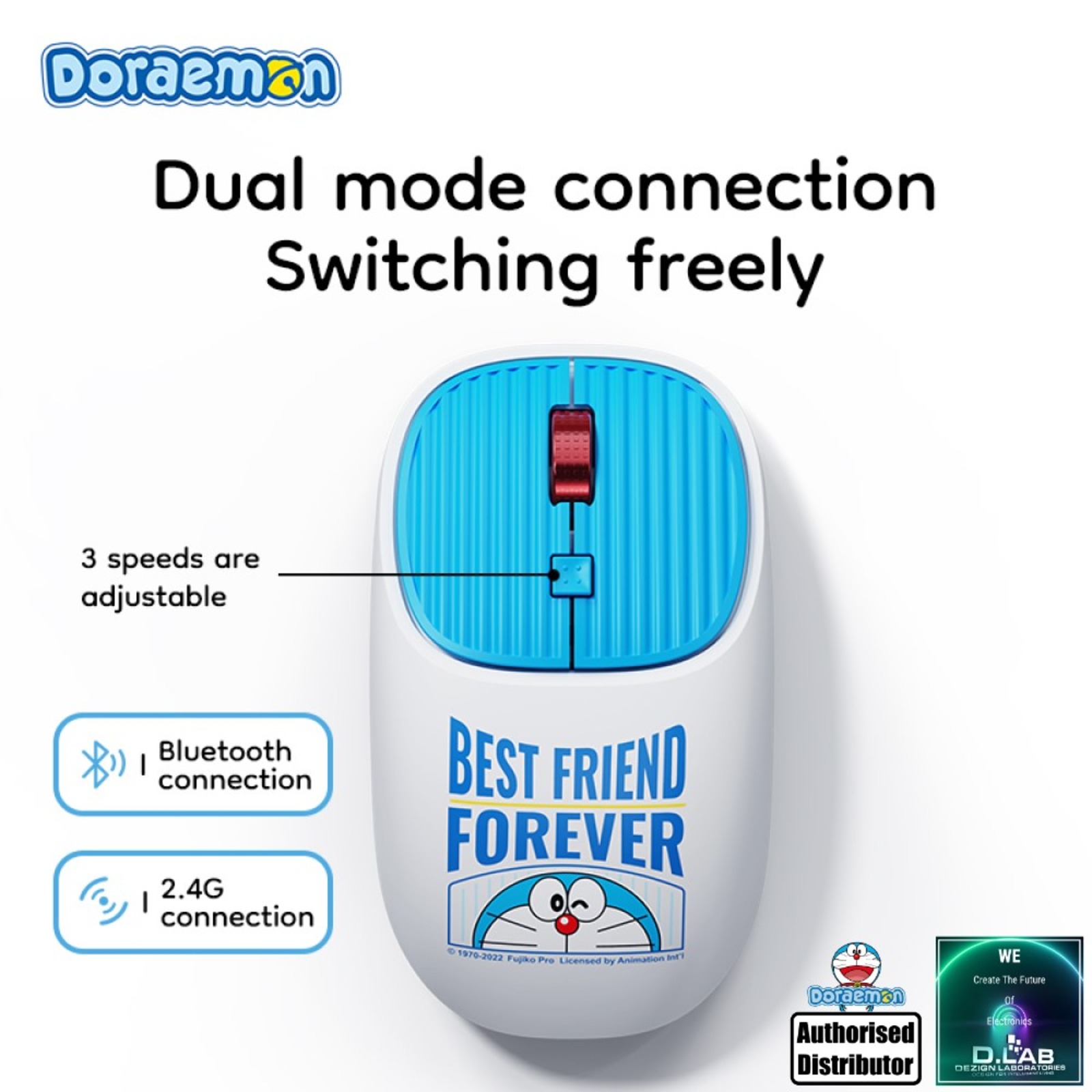 D.LAB Doraemon 2.4Ghz Wireless Mouse | NTUC FairPrice