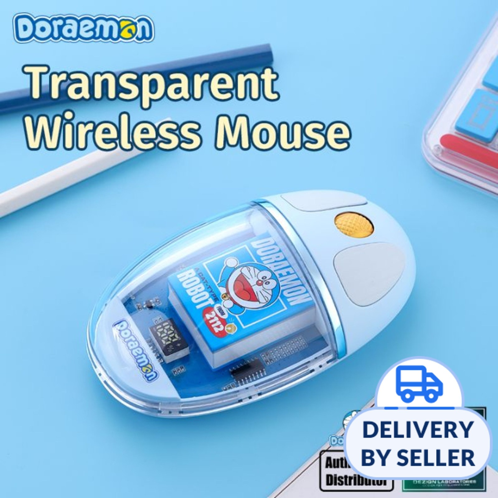D.LAB Doraemon Bluetooth Trans Mouse | NTUC FairPrice