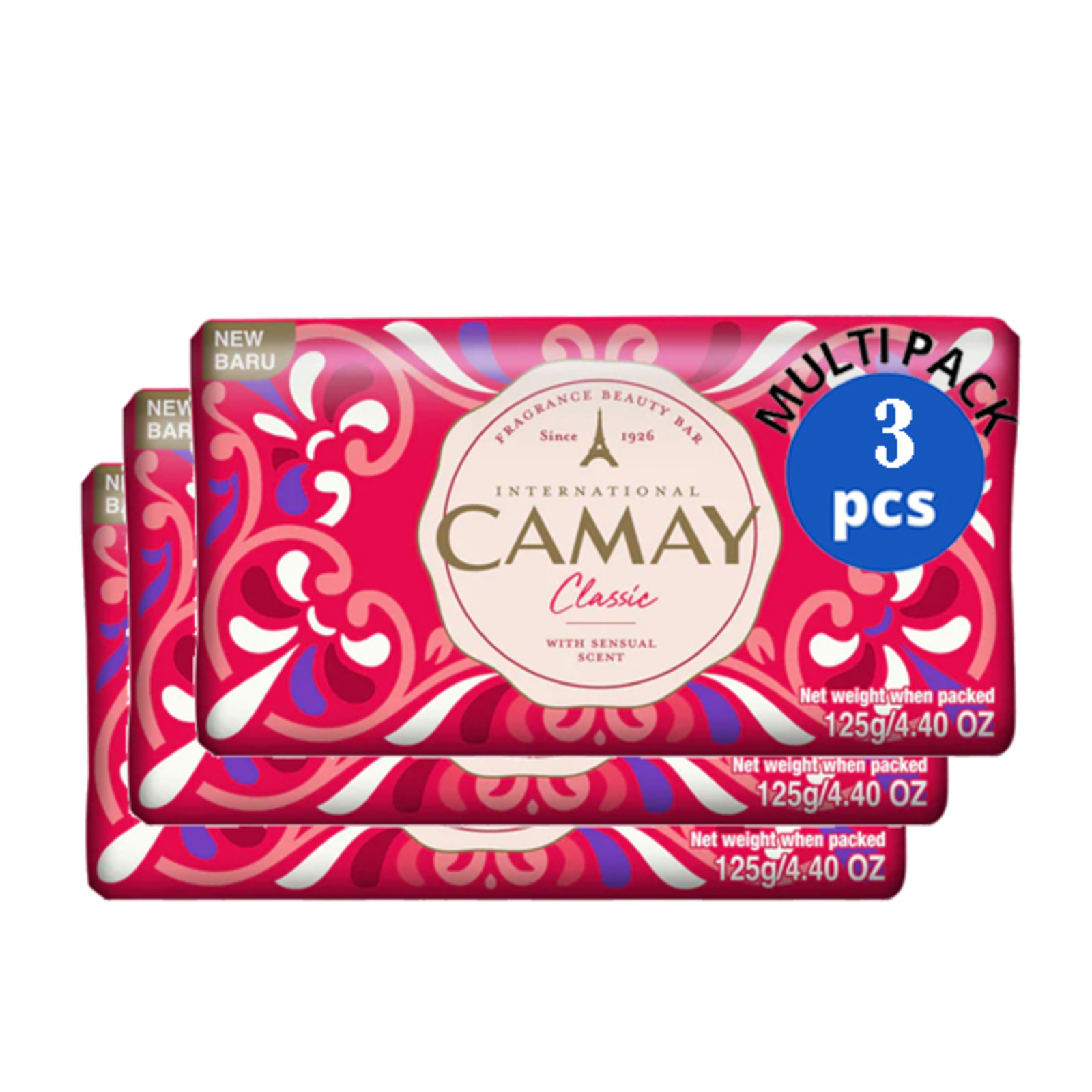 Camay Soap Red Classic Creamy with Sensual Scent 3 Pack | NTUC FairPrice