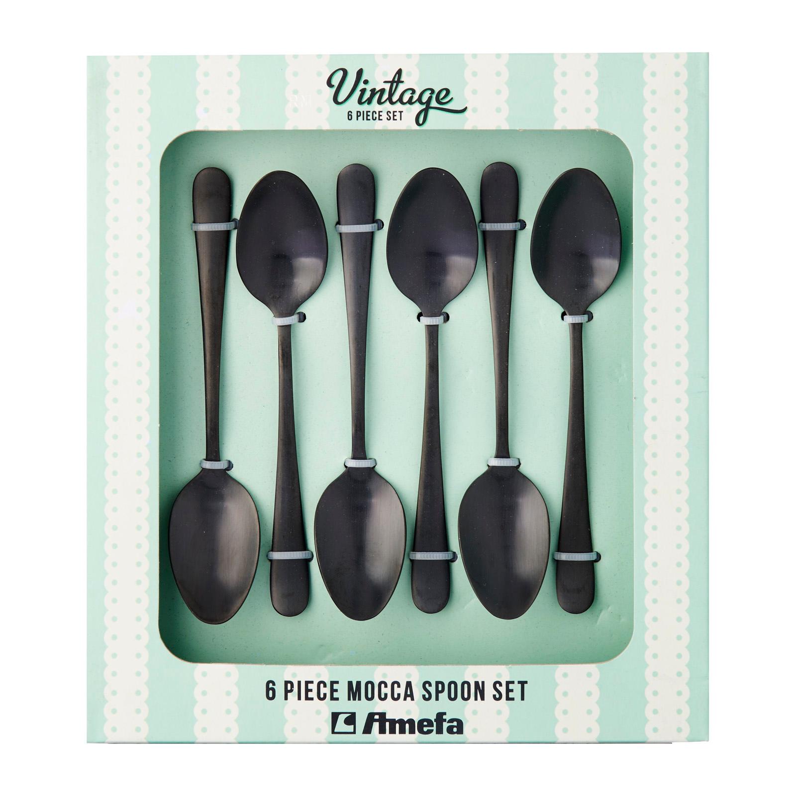 Amefa Mocca Spoon Set 6's Vintage Black Finish | NTUC FairPrice