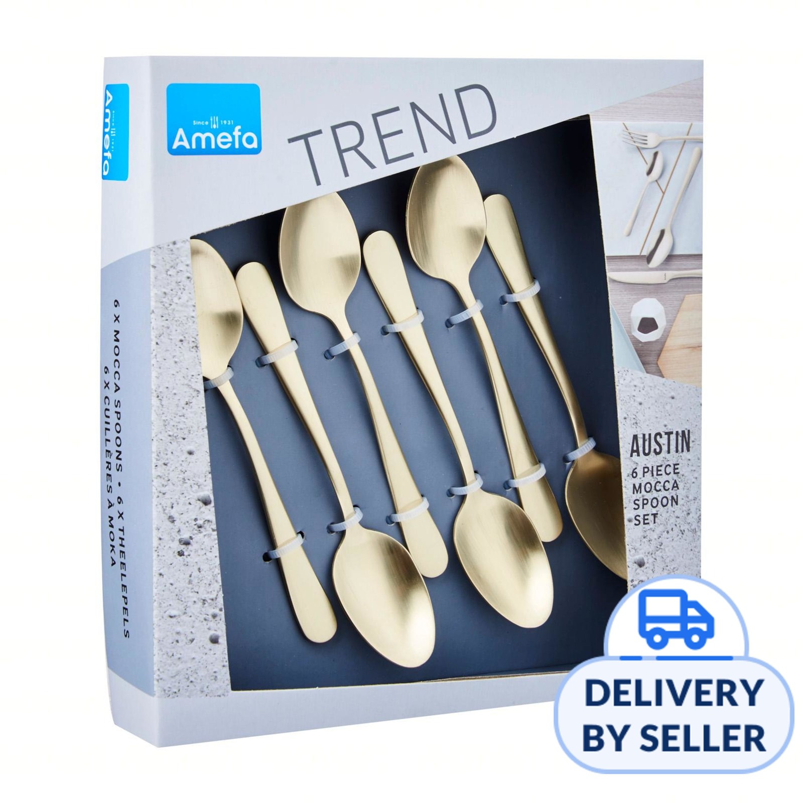 Amefa Mocca Spoon Set 6's Trend Champagne Finish | NTUC FairPrice