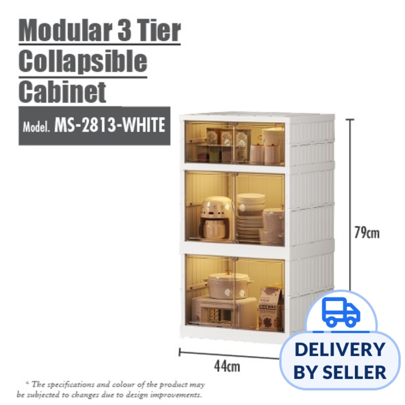 HOUZE Modular 3 Tier Collapsible Cabinet | NTUC FairPrice