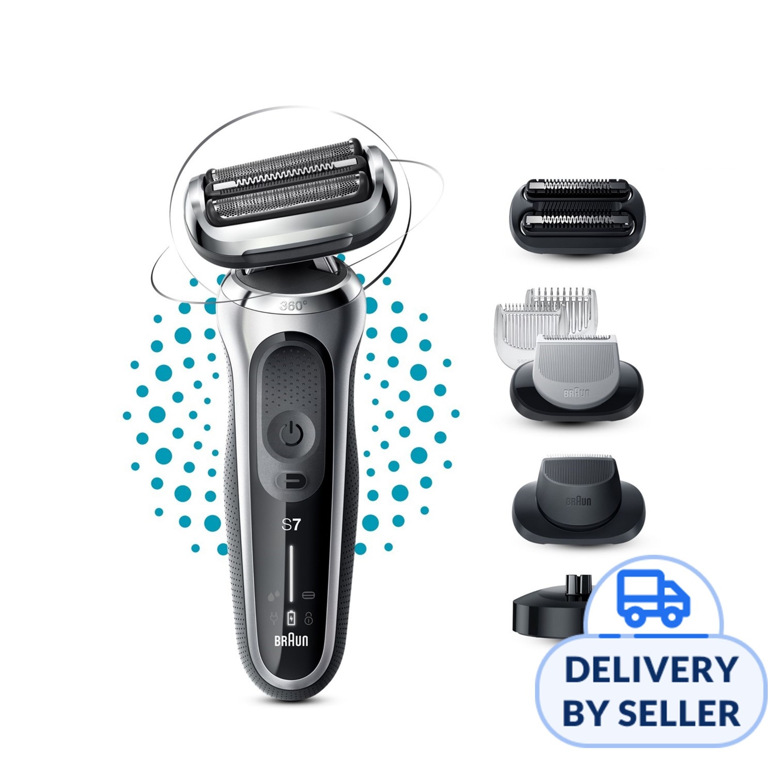 Braun Series 7 71-S4862cs Electric Shaver - Silver | NTUC FairPrice