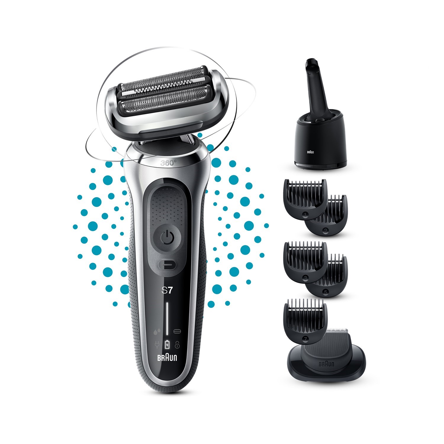 Braun Series 7 71-S7500cc Electric Shaver - Silver | NTUC FairPrice