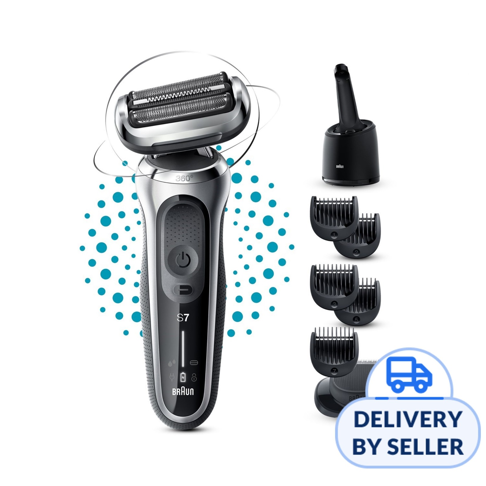 Braun Series 7 71-S7500cc Electric Shaver - Silver | NTUC FairPrice