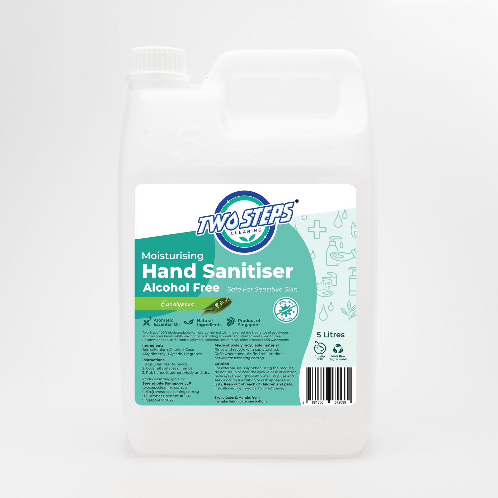 Two Steps Cleaning Hand Sanitizer Alcohol Free - Eucalyptus | NTUC ...